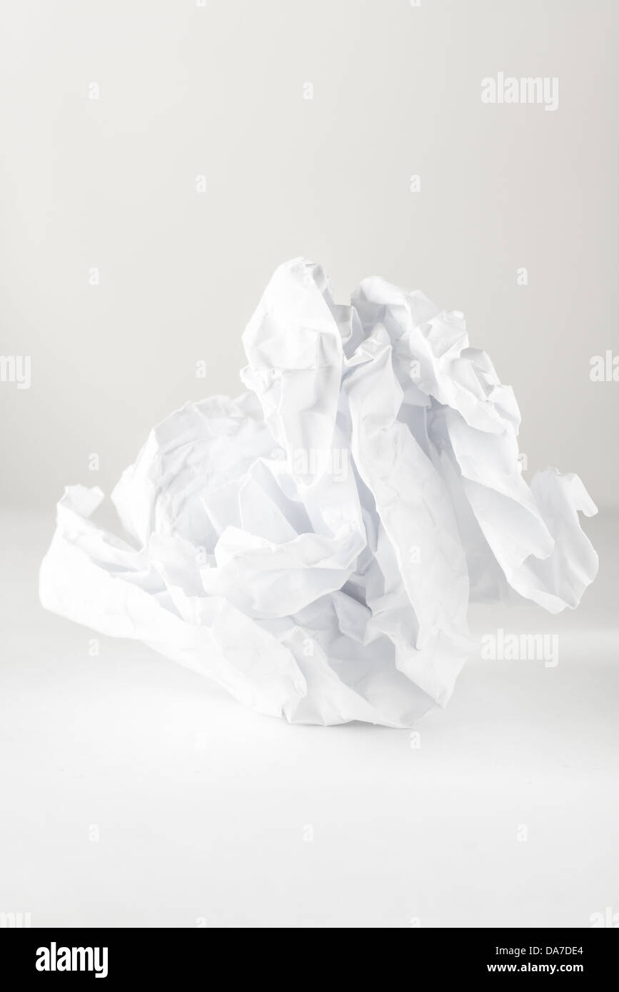 Waste Paper on White Background Stock Photo - Alamy
