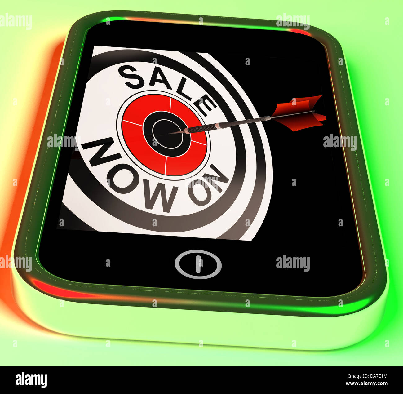 Sale Now On Smartphone Shows Discounts And Promotions Stock Photo - Alamy