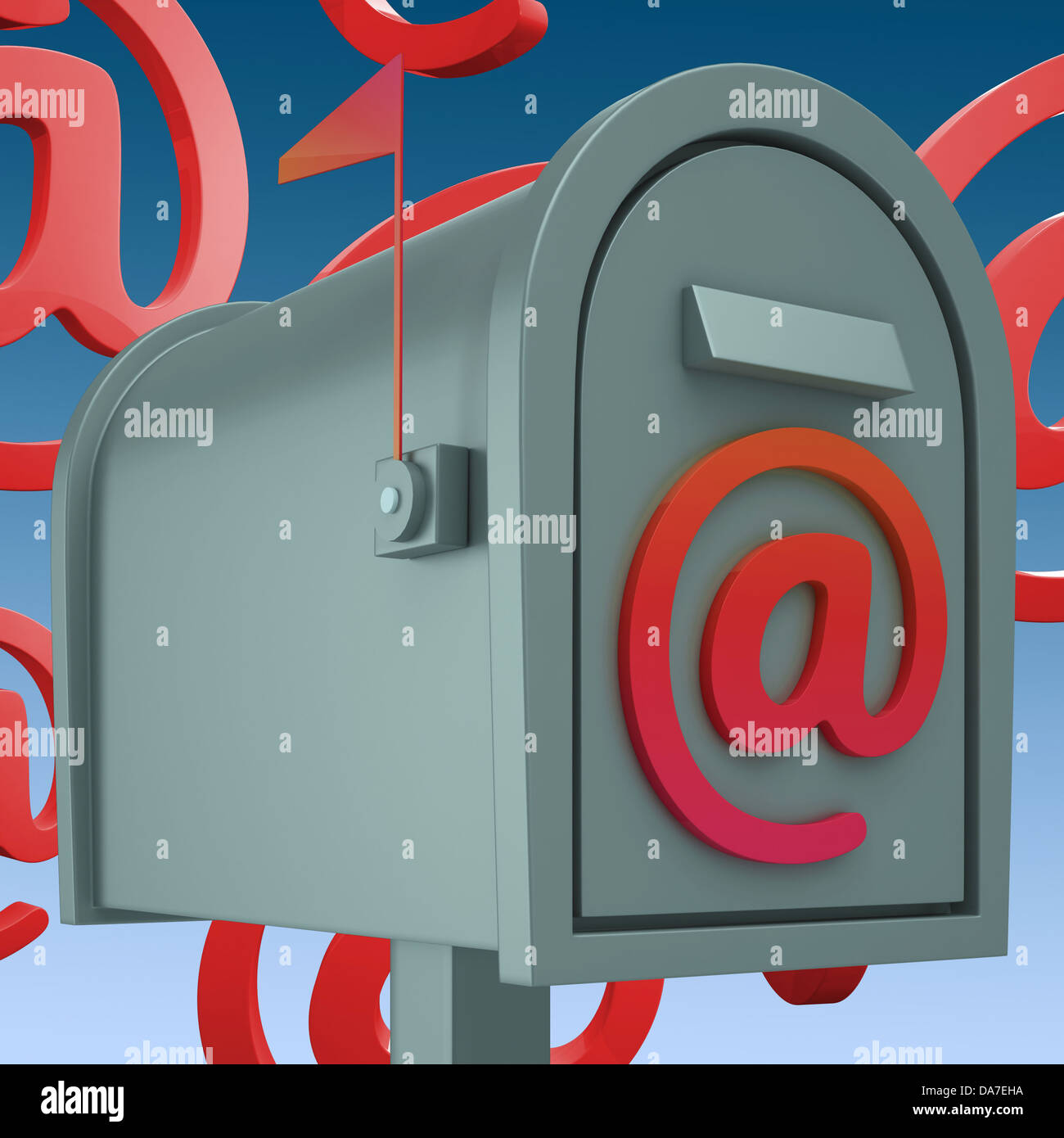 E-mail Postbox Showing Inbox And Outbox Mail Stock Photo - Alamy
