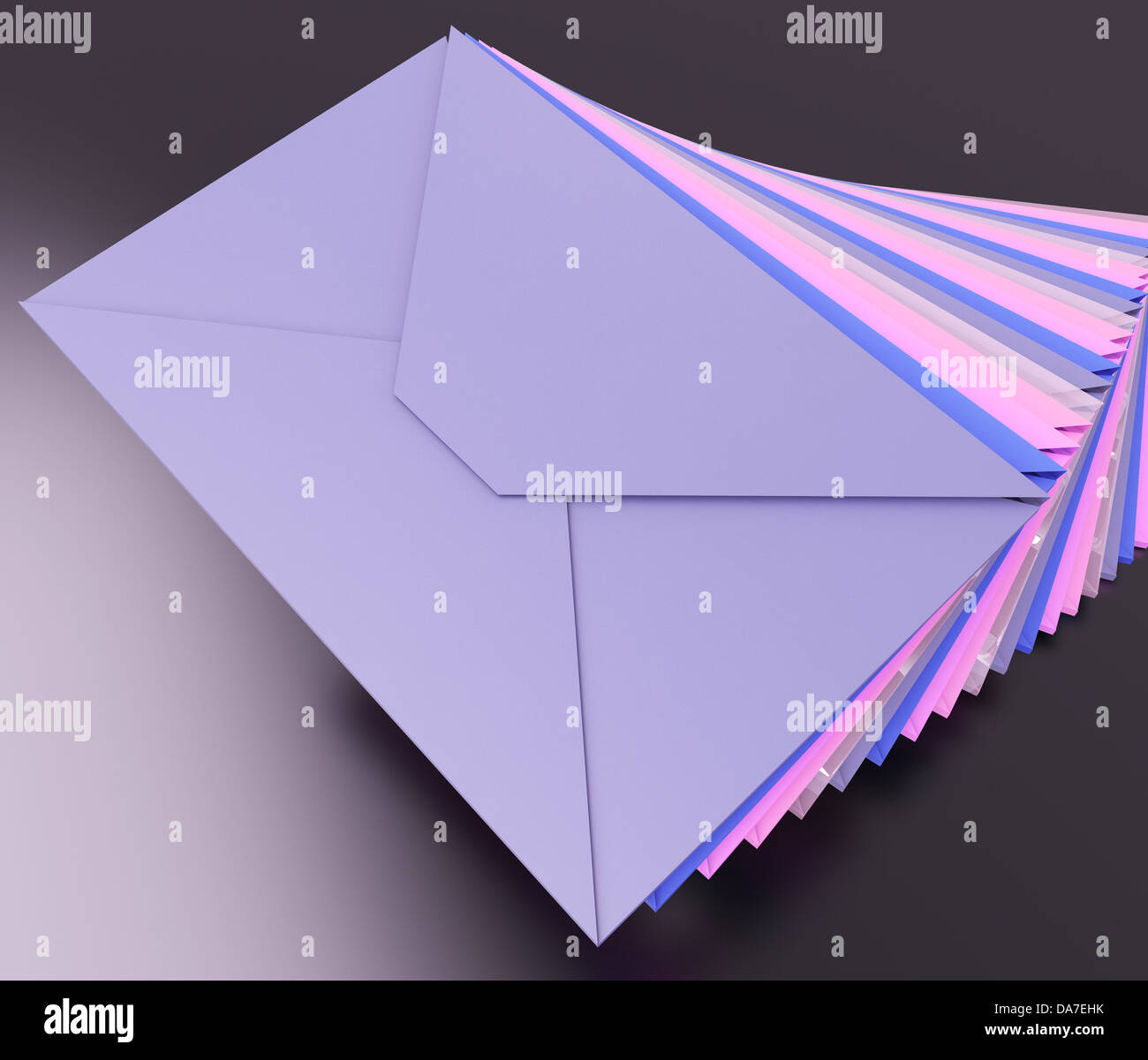 Stacked Envelopes Showing E-mail Message Inbox Mailbox Stock Photo - Alamy