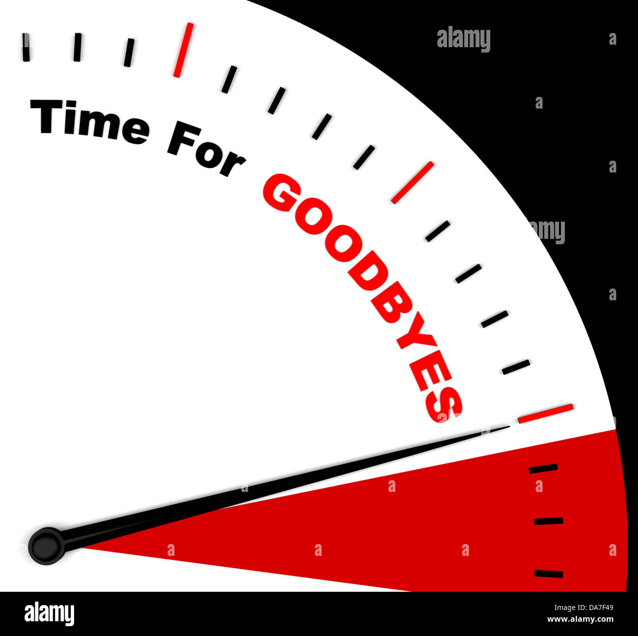 Time For Goodbyes Message Showing Farewell Or Bye Stock Photo - Alamy