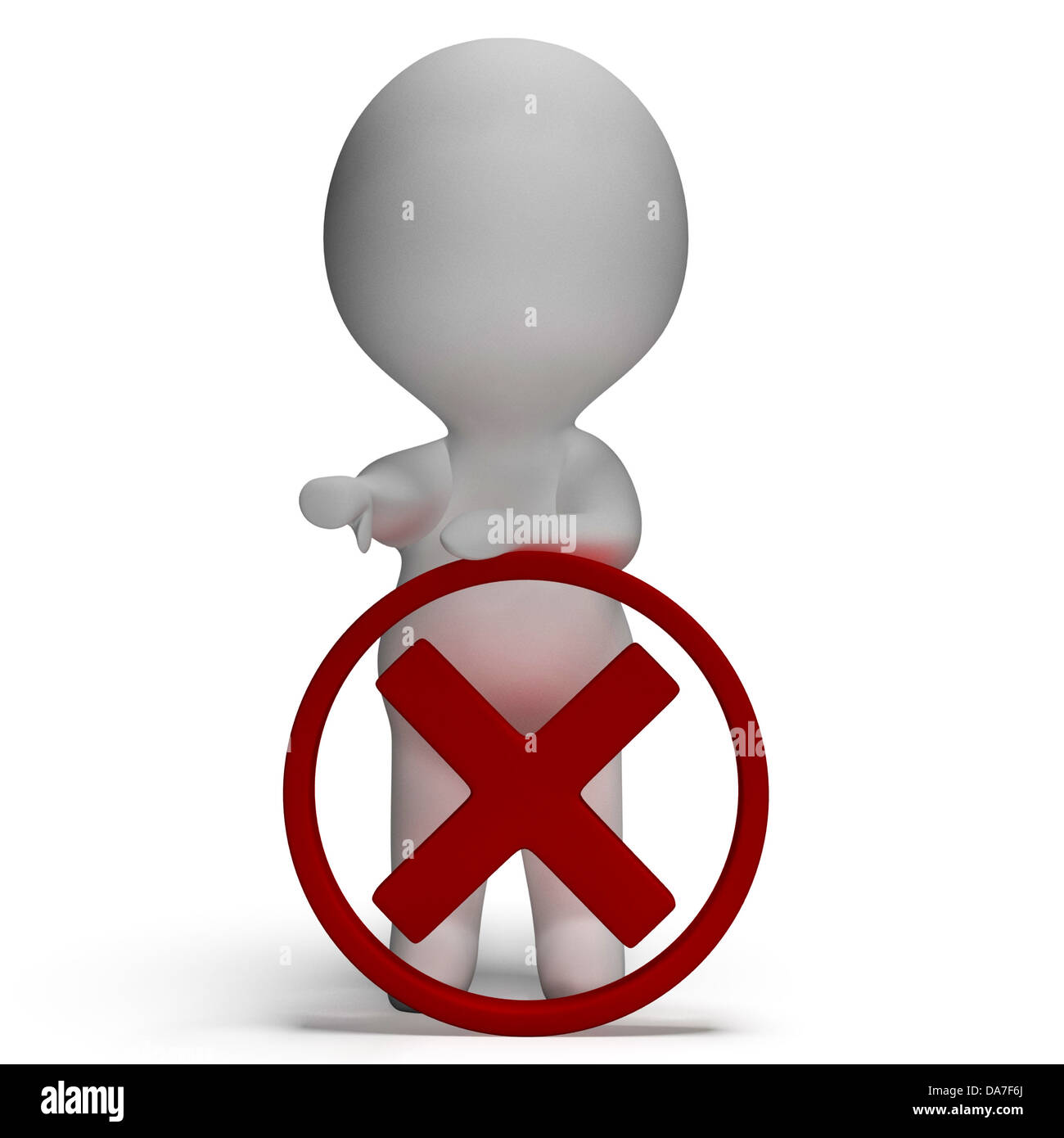 Cross In Checkbox Showing Failed Or Denied Stock Photo - Alamy