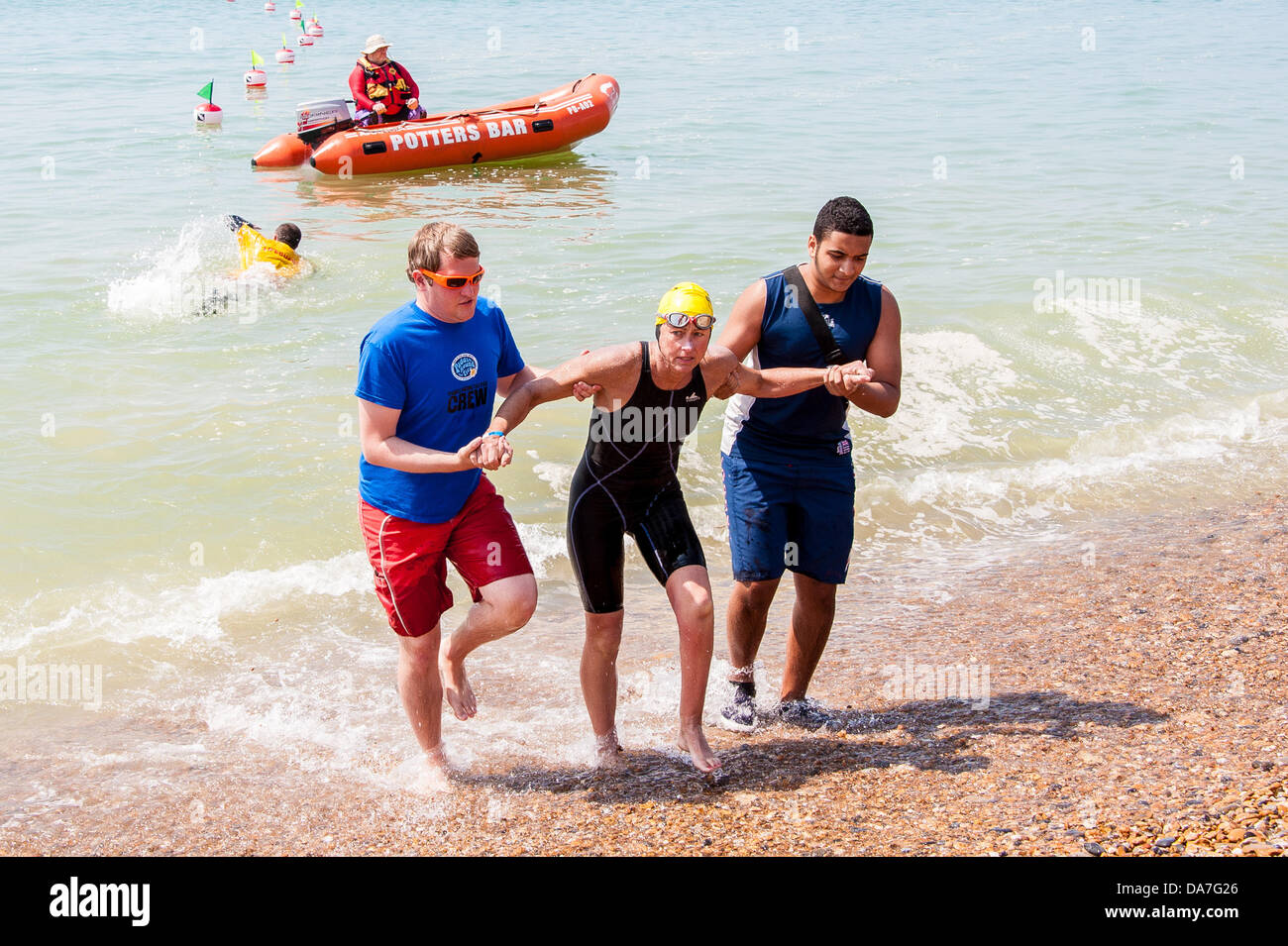 Long distance swimmer rescue hi-res stock photography and images - Alamy