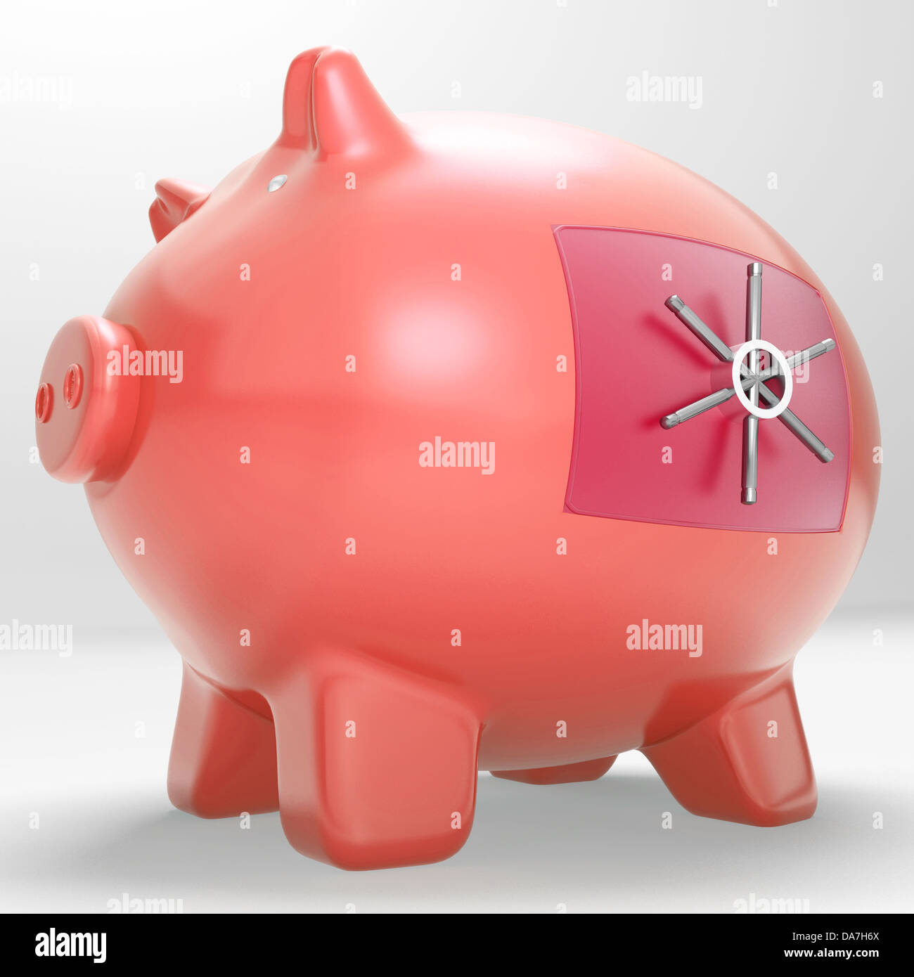 Safe Piggy Showing Restricted Permission Money Box Stock Photo - Alamy