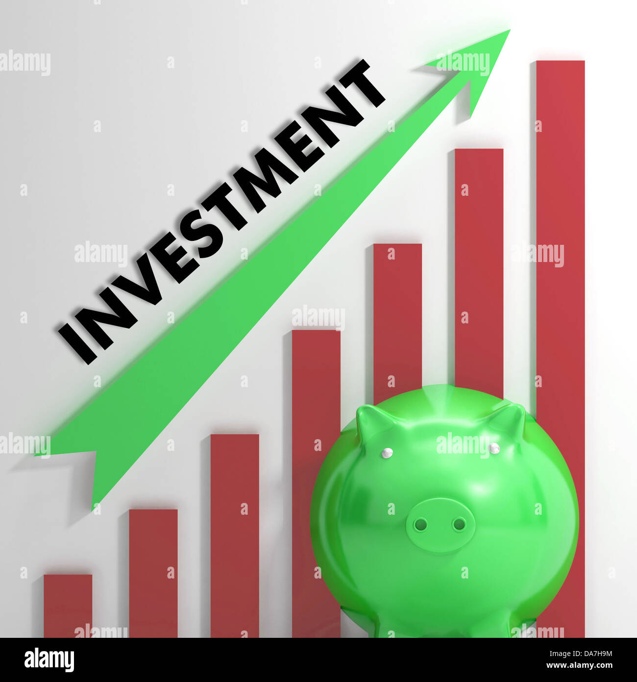 Raising Investment Chart Shows Progression And Success Stock Photo - Alamy