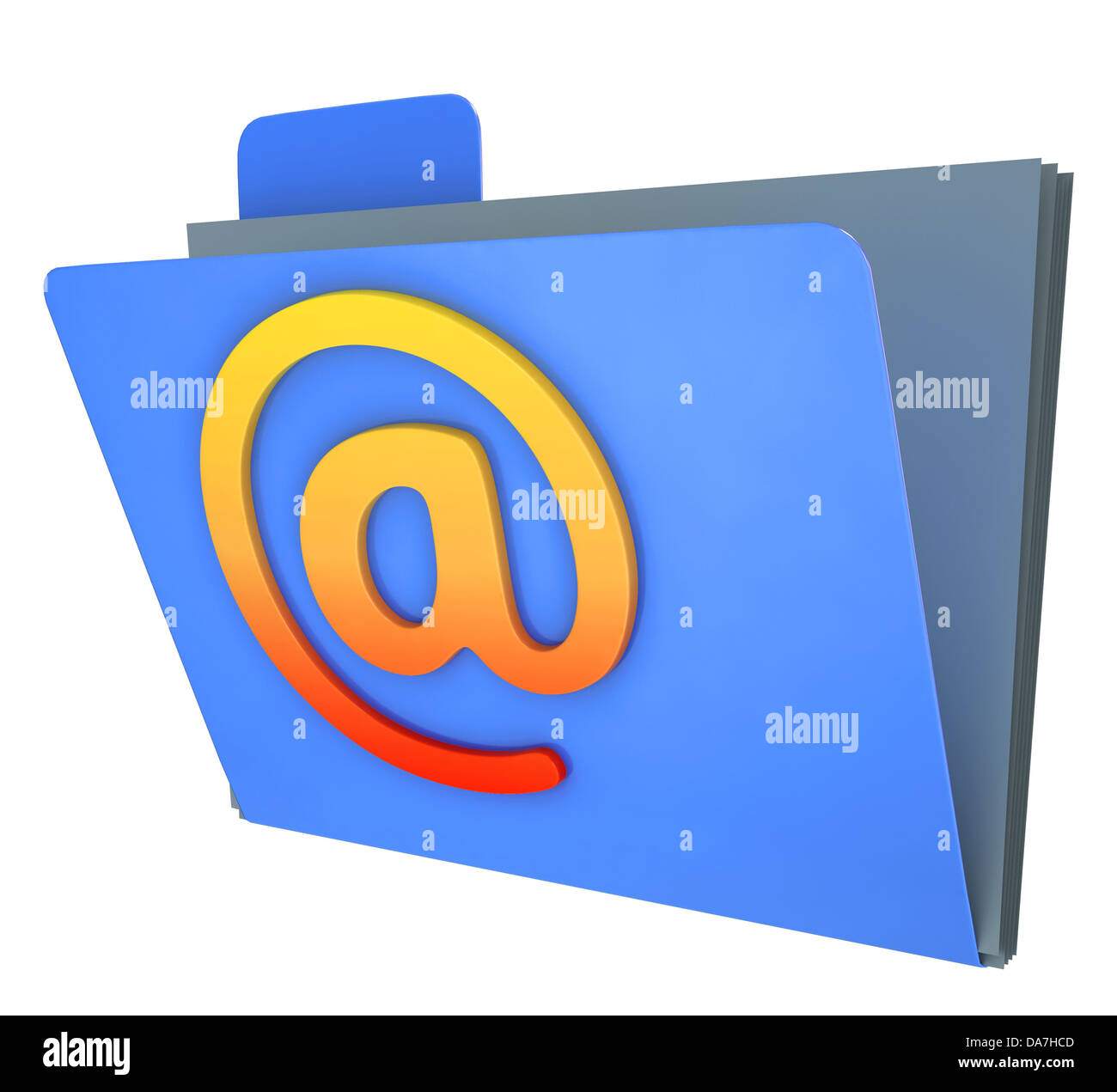 Email Folder Showing Correspondence Organised Into Groups Stock Photo ...