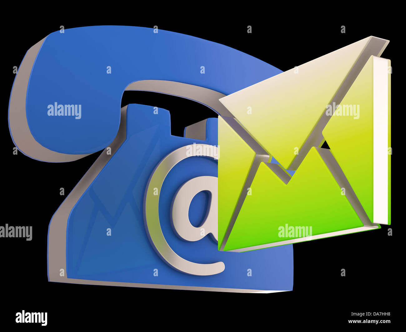 Phone Envelope Showing Telephone And E-mail Correspondence Stock Photo ...