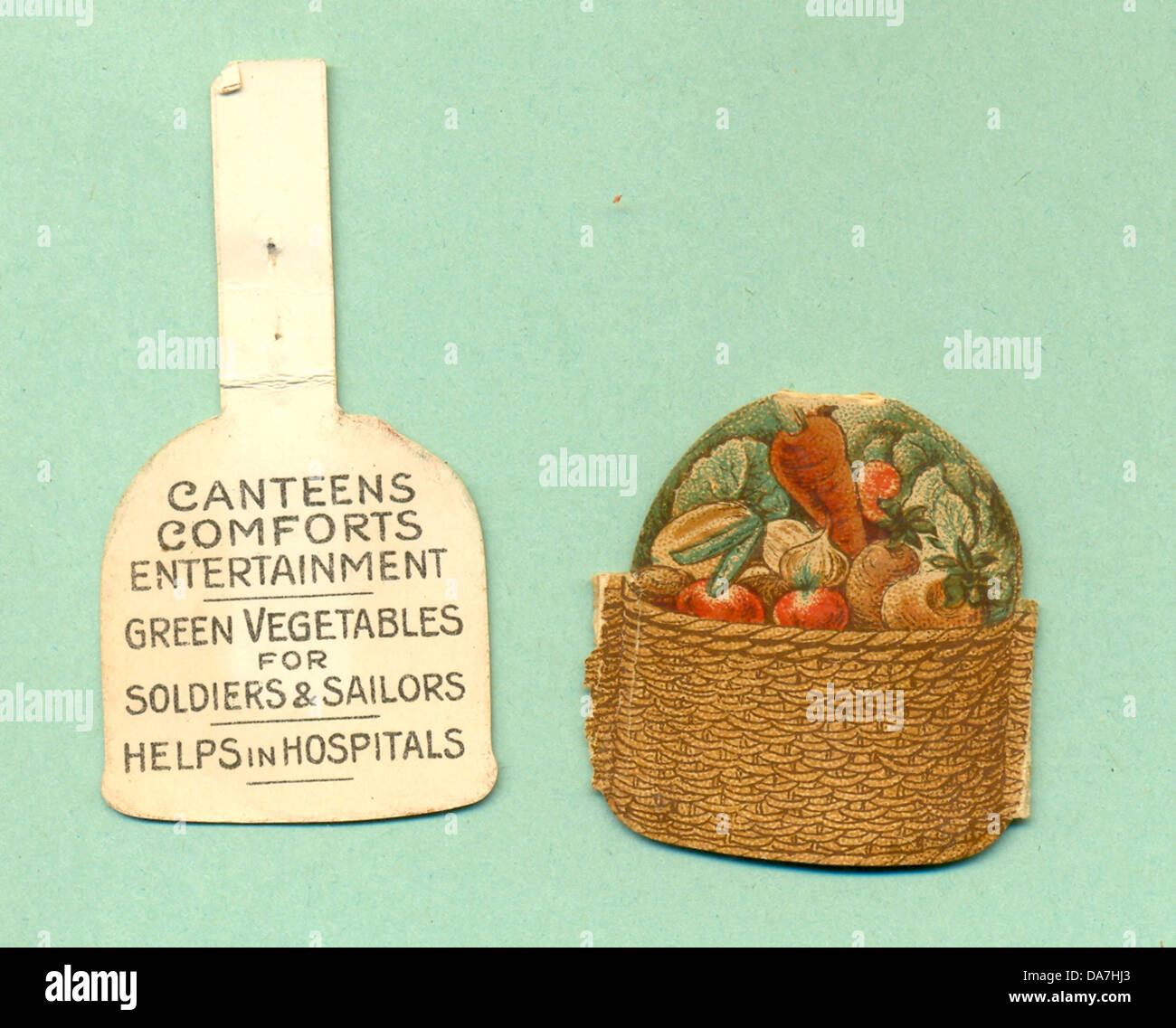 World War One charity flag day emblems for food Stock Photo - Alamy