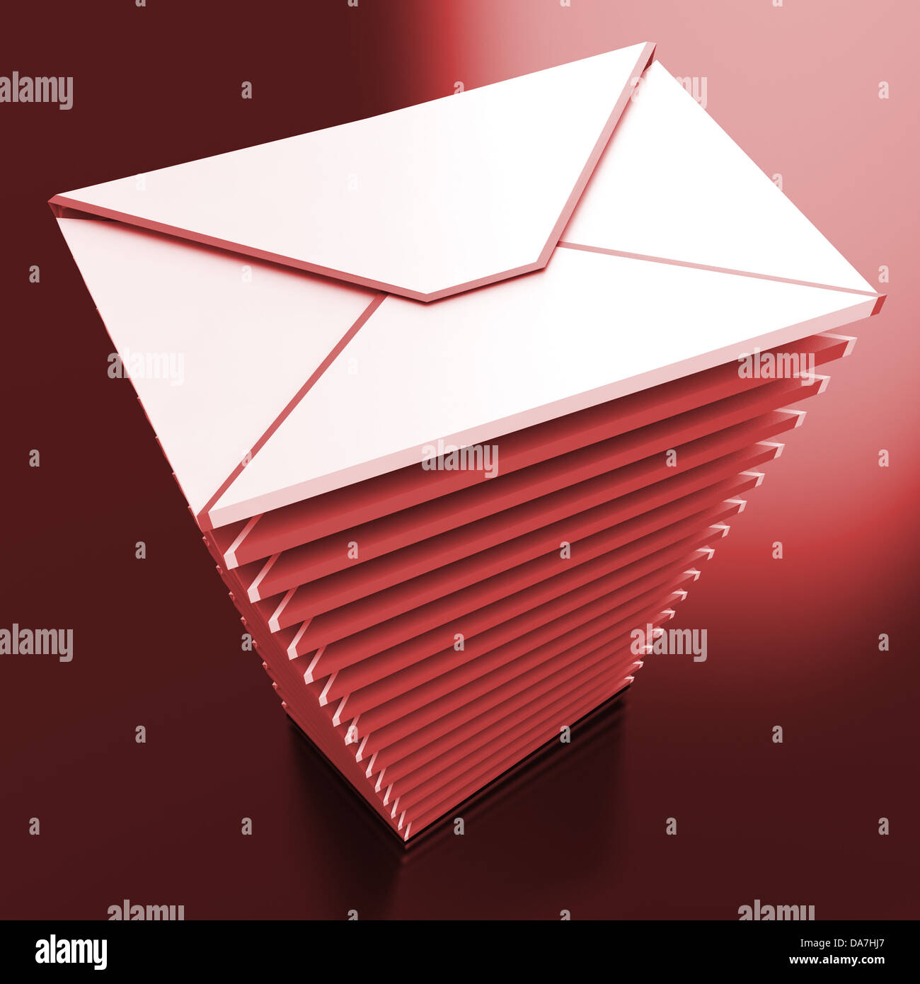 Envelopes Showing E-mail Message Inbox And Outbox Mailbox Stock Photo ...
