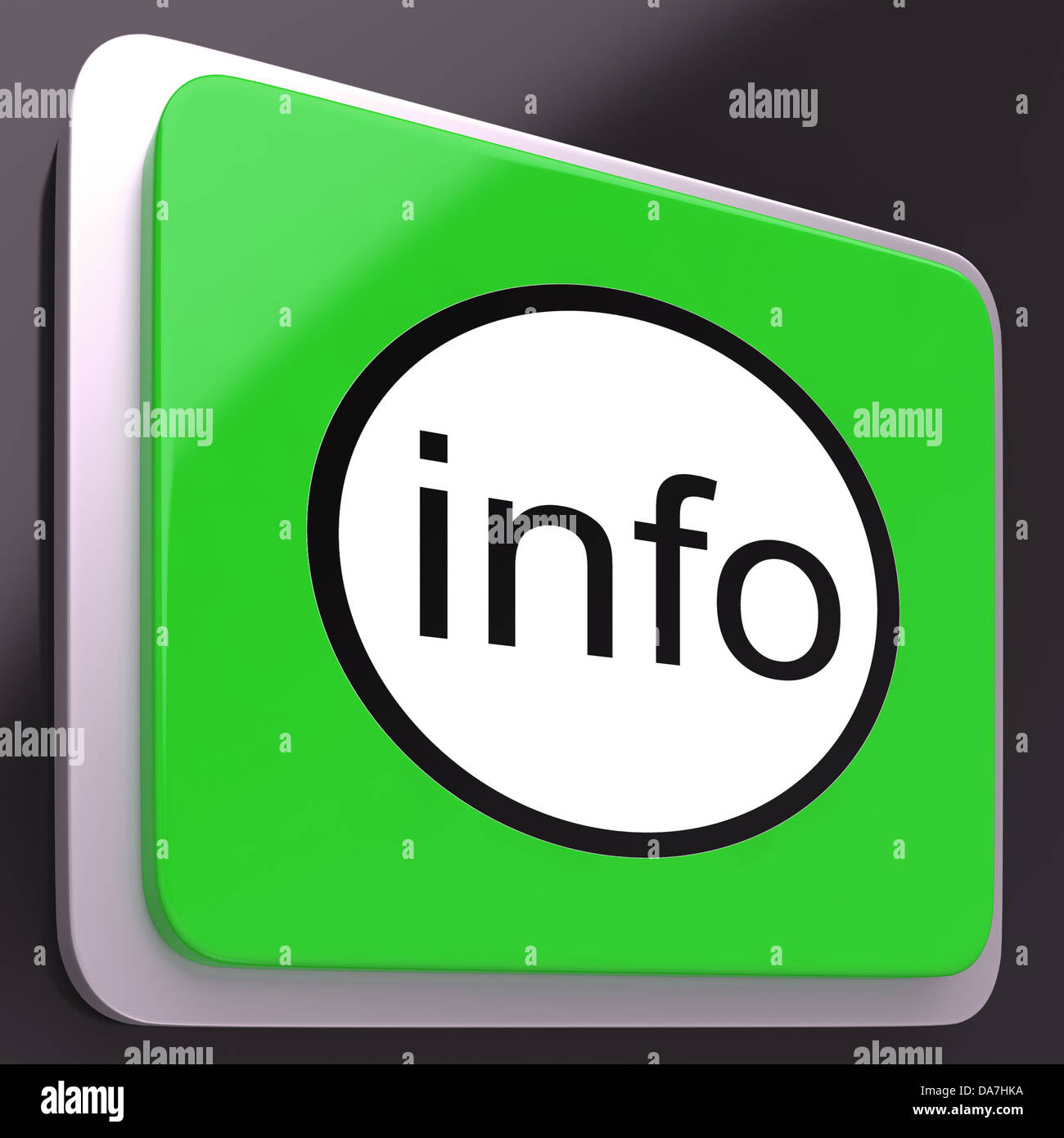 Info Button Shows Customer Support Or Instructions Stock Photo - Alamy