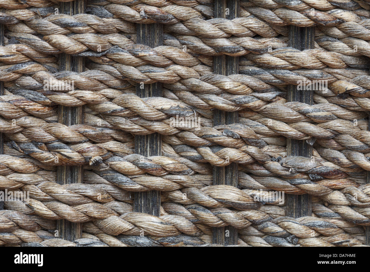the pattern of knitting beautiful hemp rope Stock Photo - Alamy