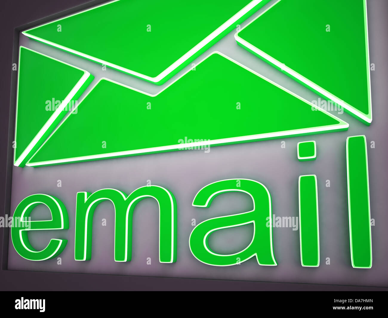 Email Sign Button Showing Online Communication And Connections Stock ...