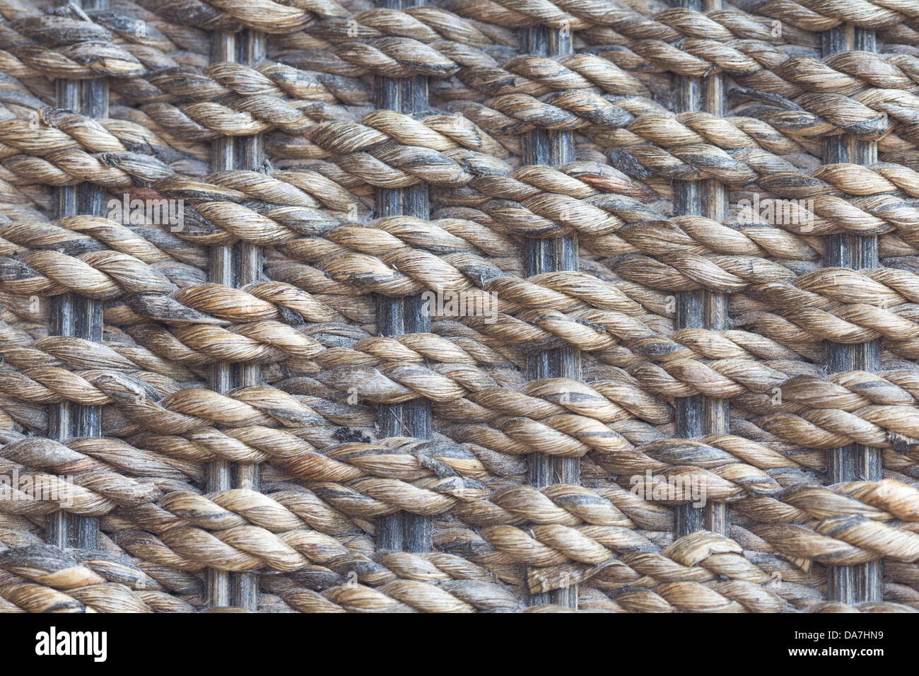 the pattern of knitting beautiful hemp rope Stock Photo - Alamy
