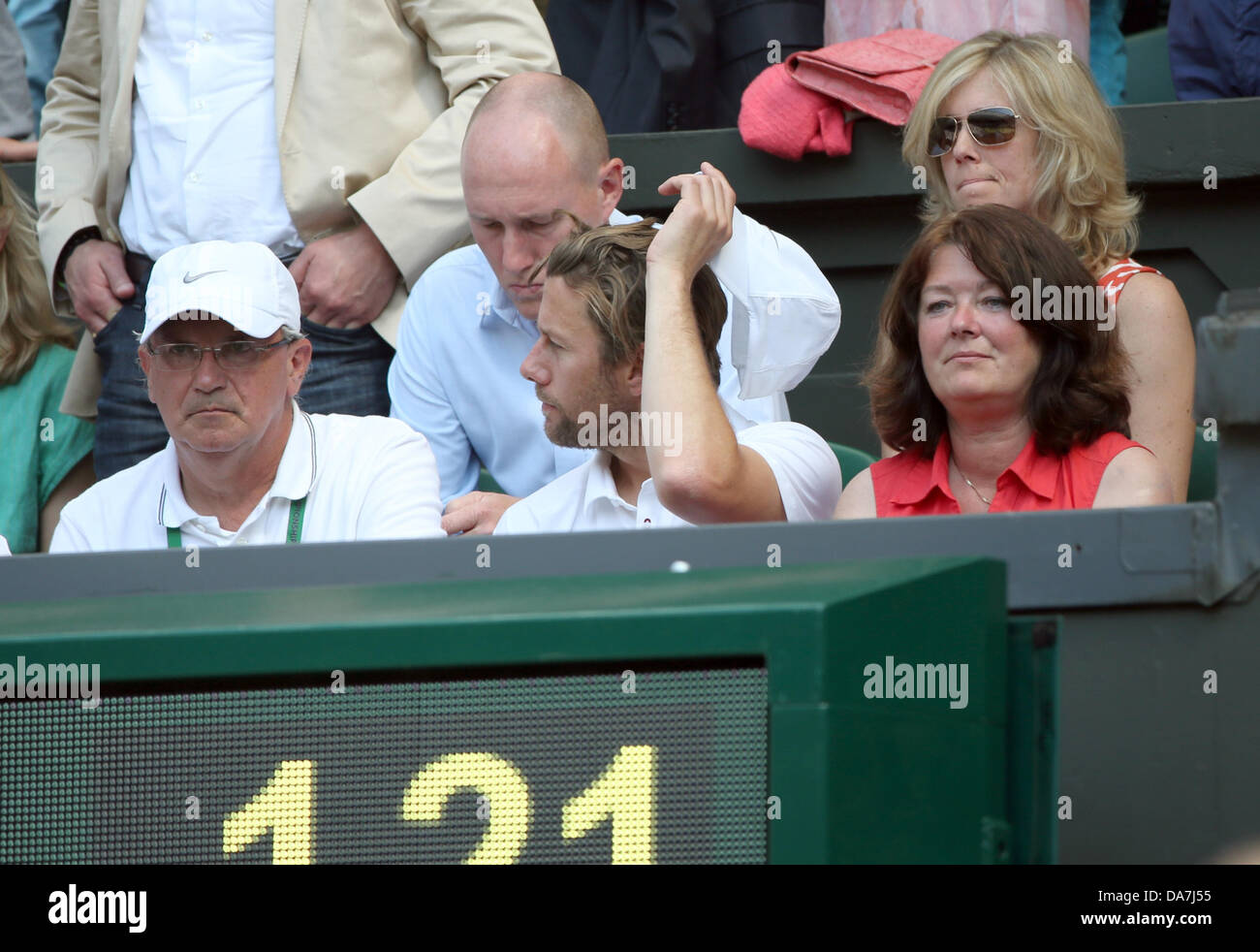London, Britain. 06th July, 2013. Sabine Lisicki's father Richard ...
