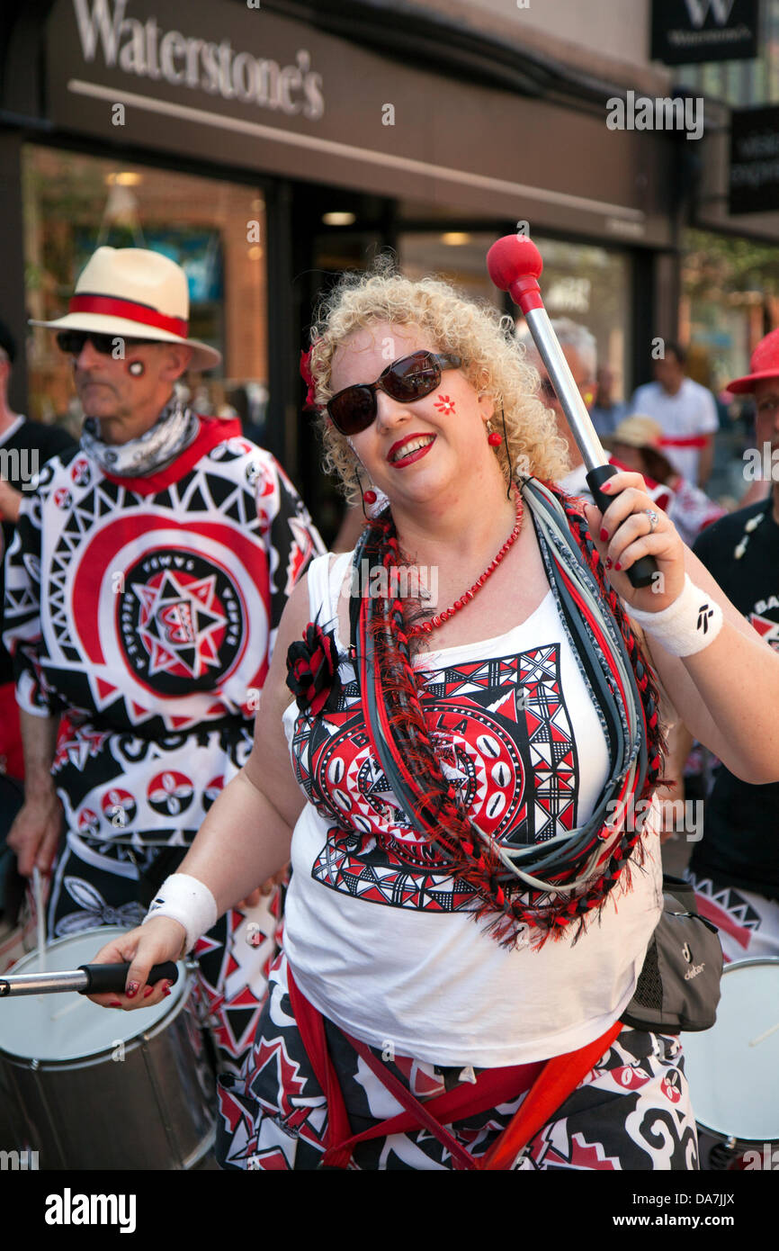 Batala Drumming Band adding to the spectacle at the Wilmslow Festival ...