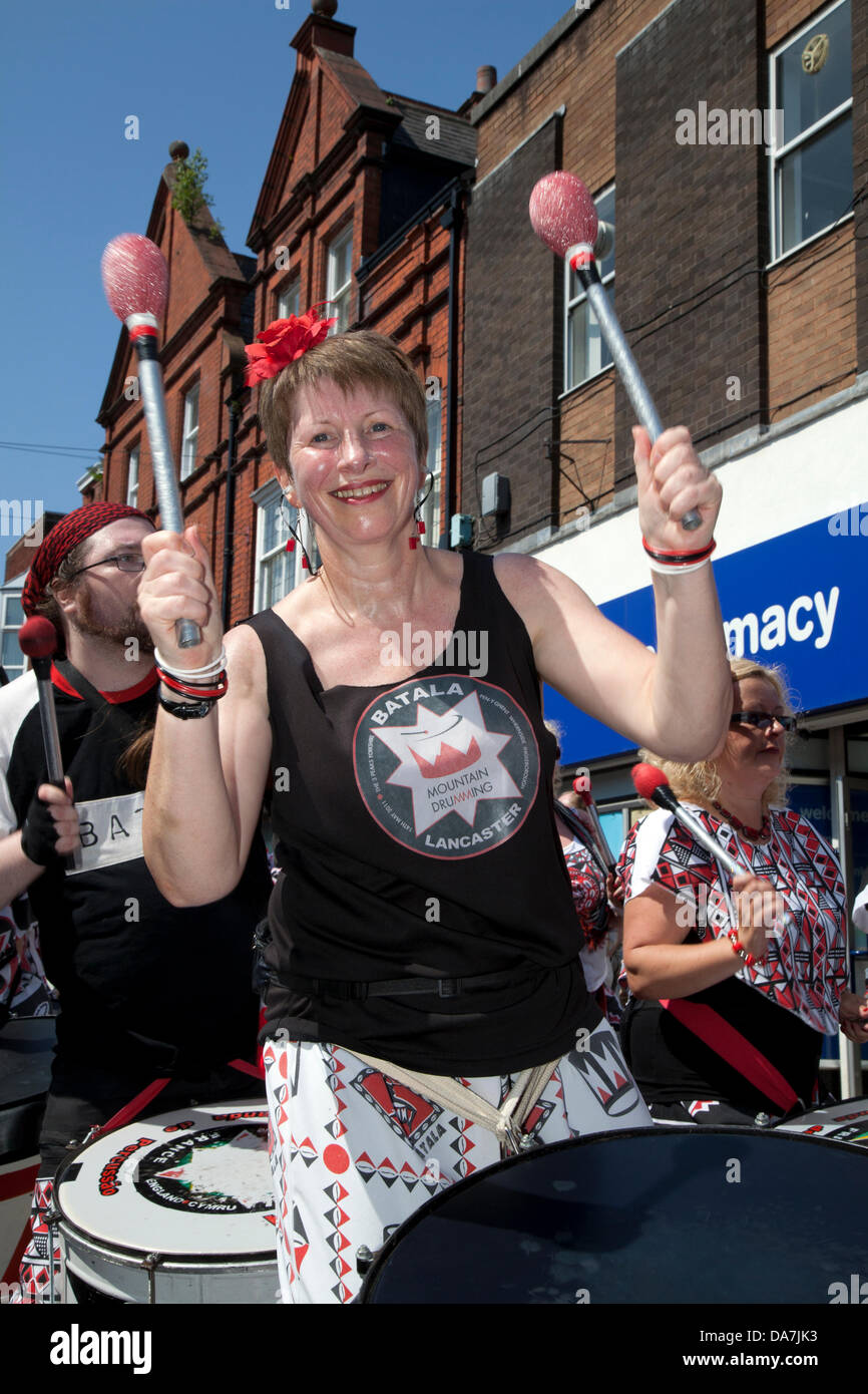 Batala Drumming Band adding to the spectacle at the Wilmslow Festival ...