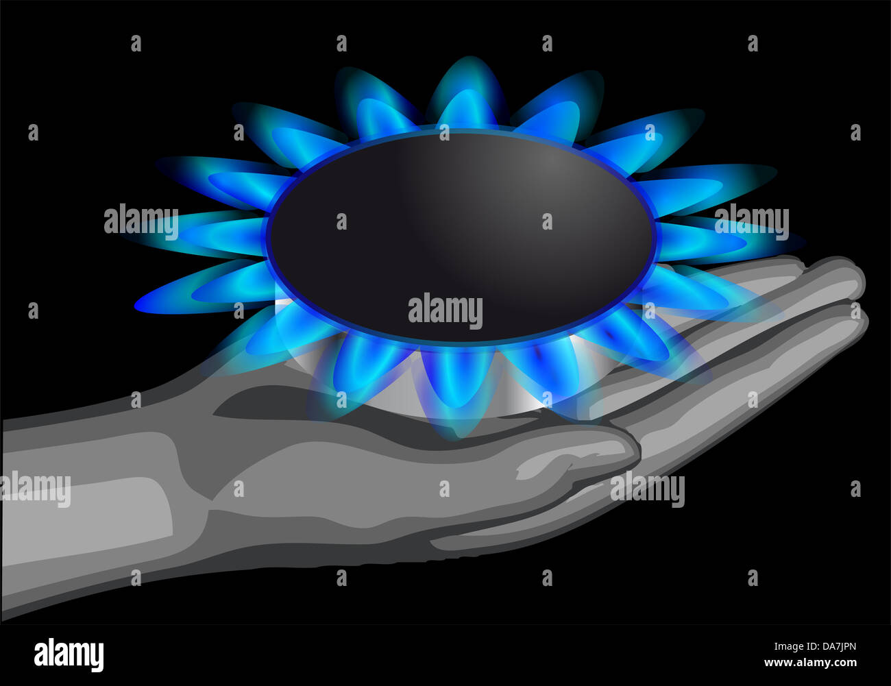 gas on the palm Stock Photo - Alamy
