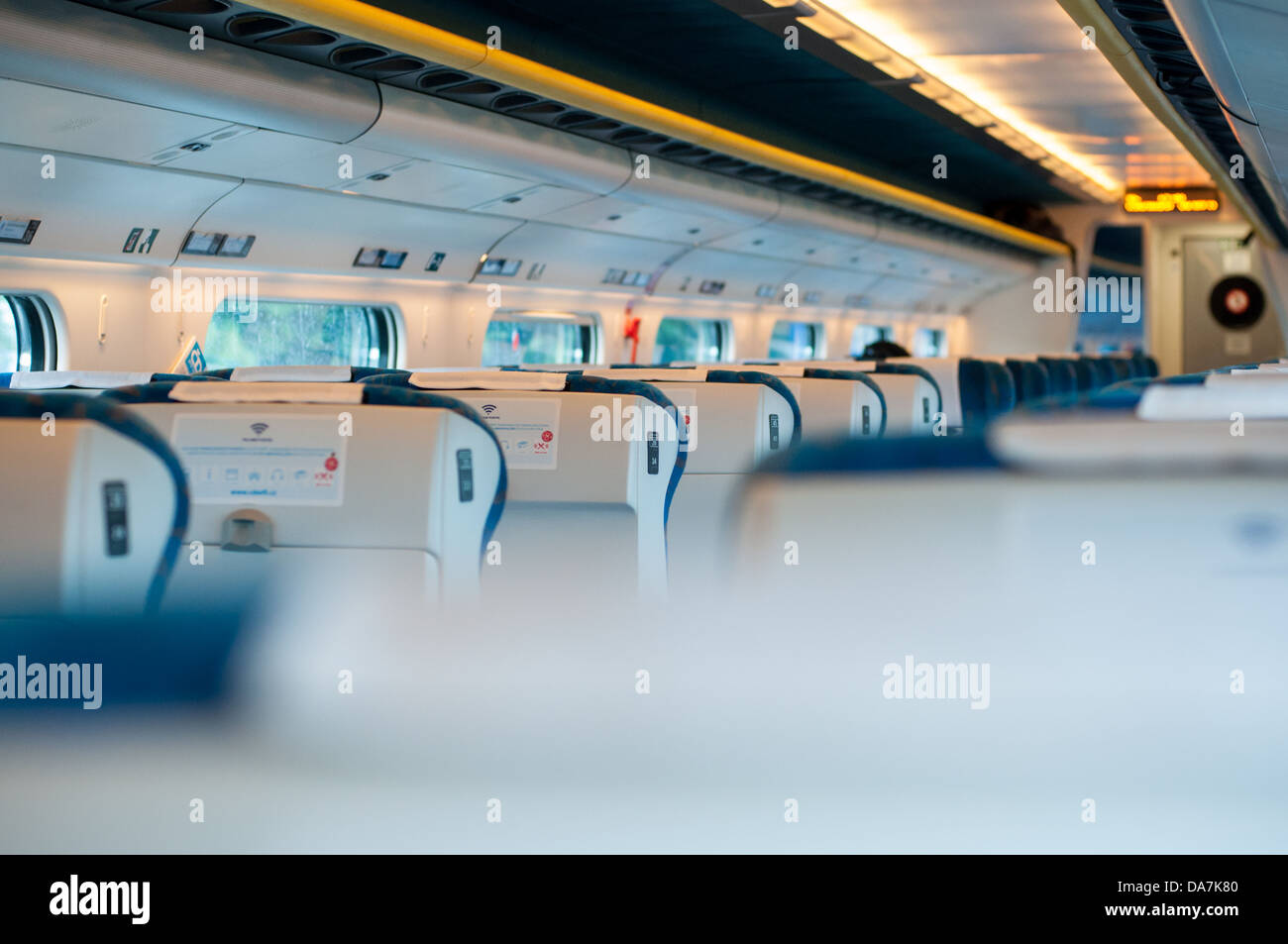 inside of the modern train Stock Photo - Alamy