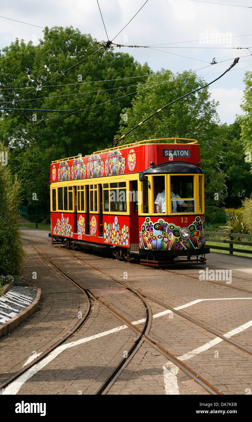 Seaton Electric Tramway Colyton Devon England UK Stock Photo - Alamy