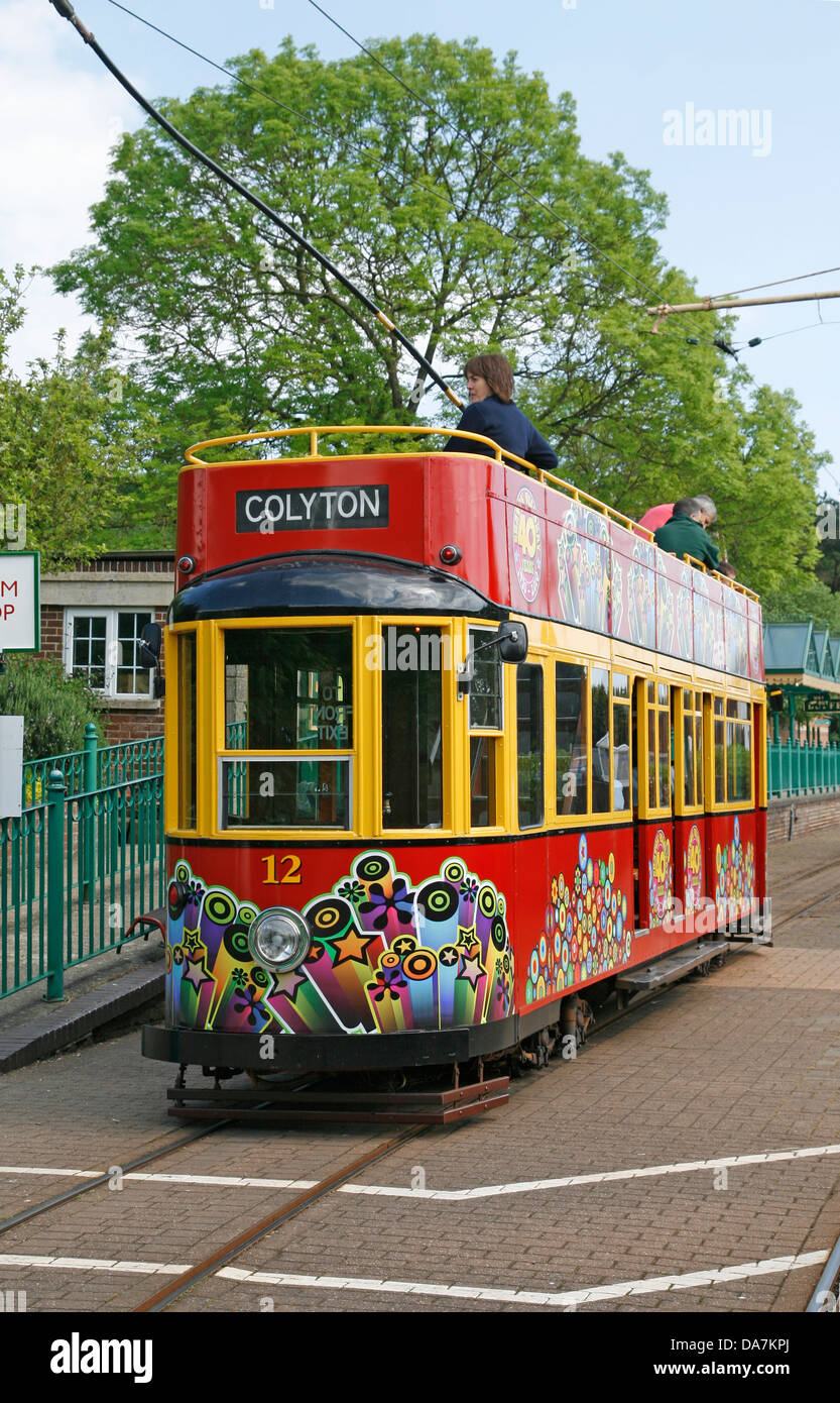 Seaton Electric Tramway Colyton Devon England UK Stock Photo - Alamy