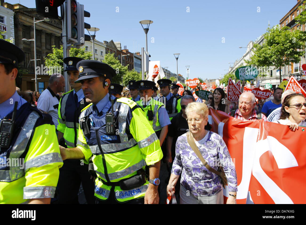 Dublin, Ireland. 6th July 2013. Garda officers (Irish police officers ...