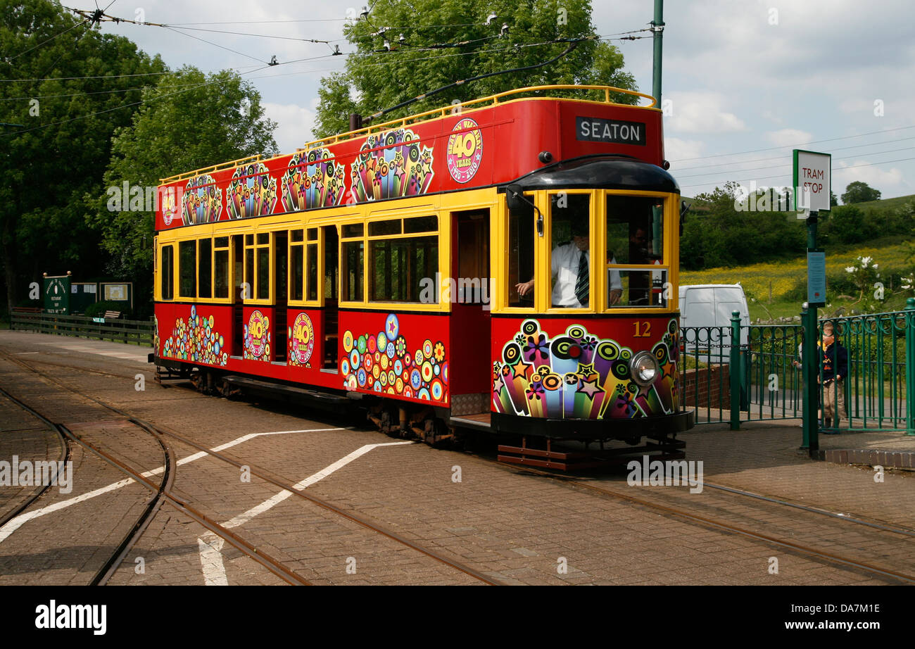 Seaton Electric Tramway Colyton Devon England UK Stock Photo - Alamy