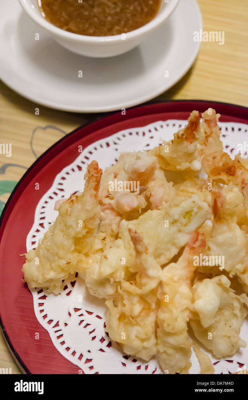 top view deep fried Shrimps , Tempura Japanese food Stock Photo - Alamy