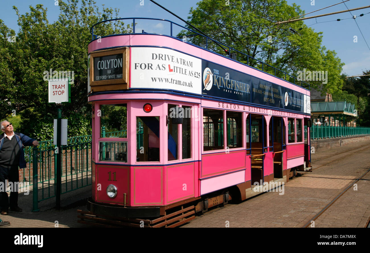 Seaton Electric Tramway Colyton Devon England UK Stock Photo - Alamy