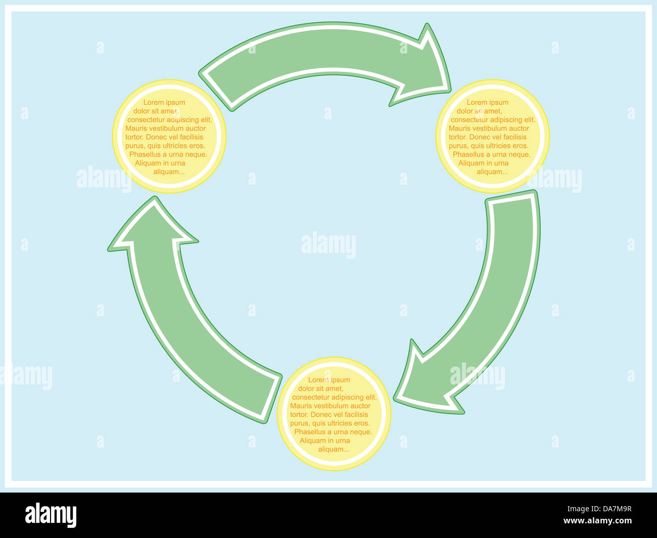 template of business scheme with three stages Stock Photo - Alamy