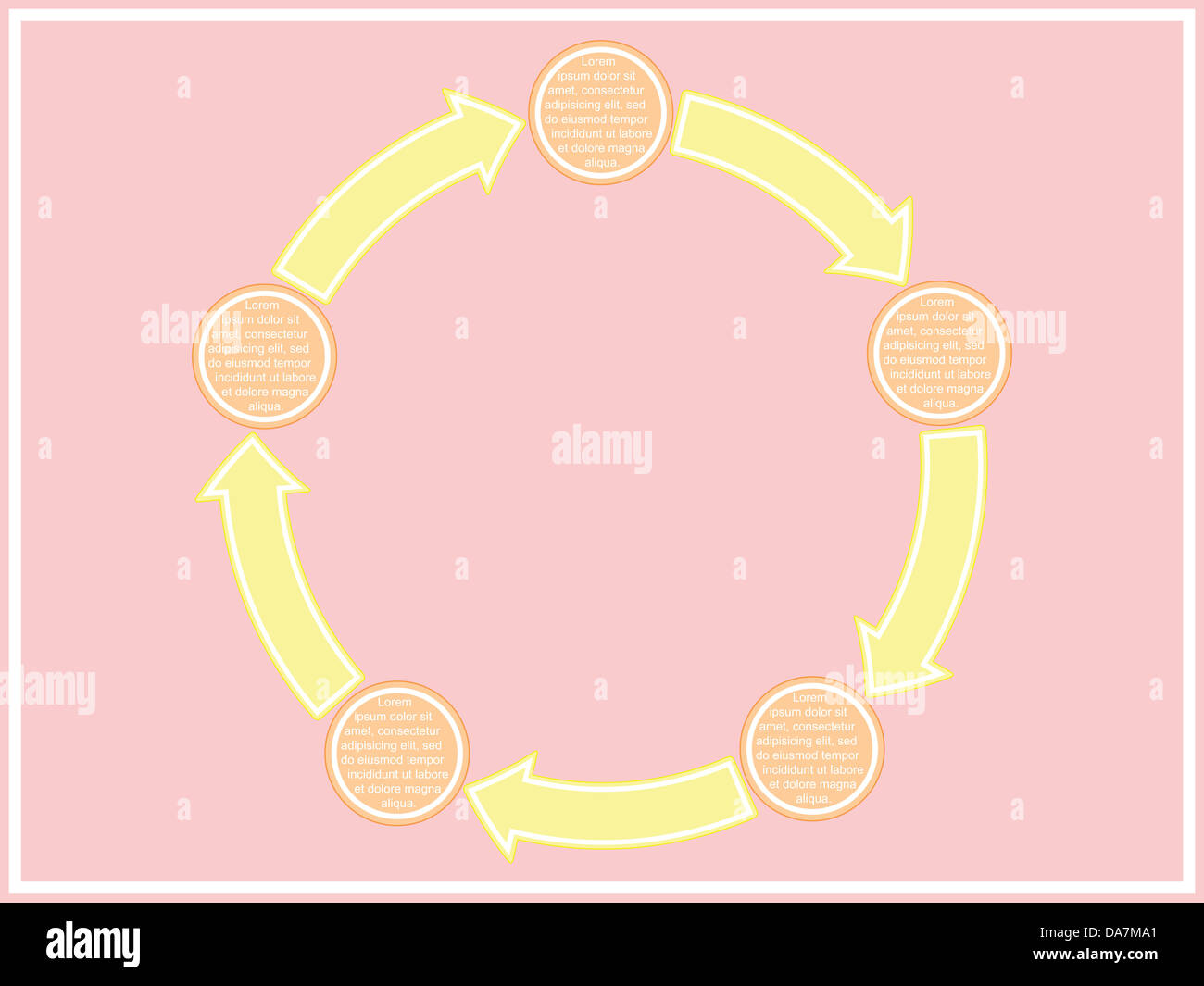 template of business scheme with five stages Stock Photo - Alamy