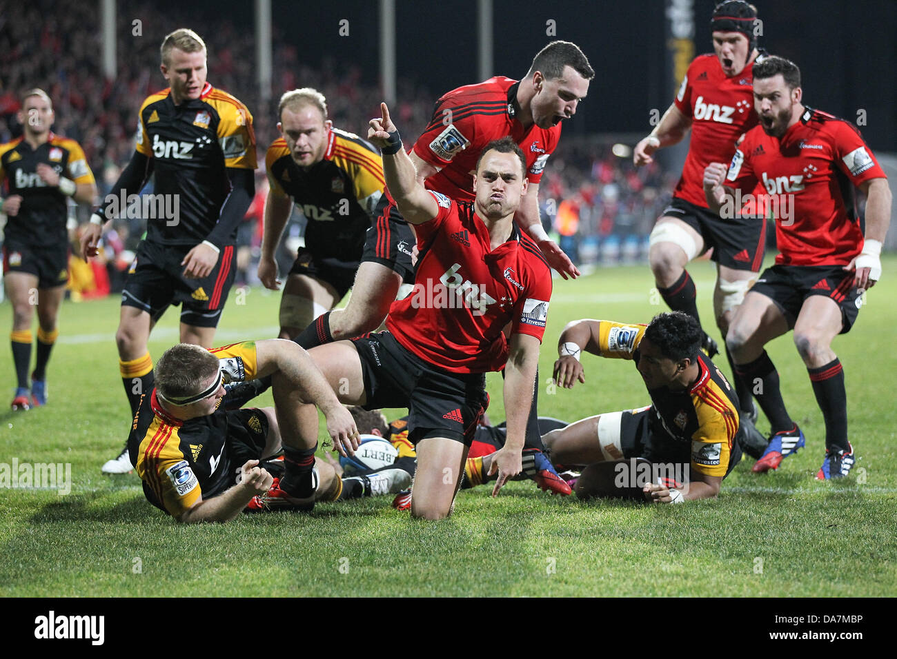 Christchurch, New Zealand. 5th July, 2013. Israel Dagg celebrates his ...