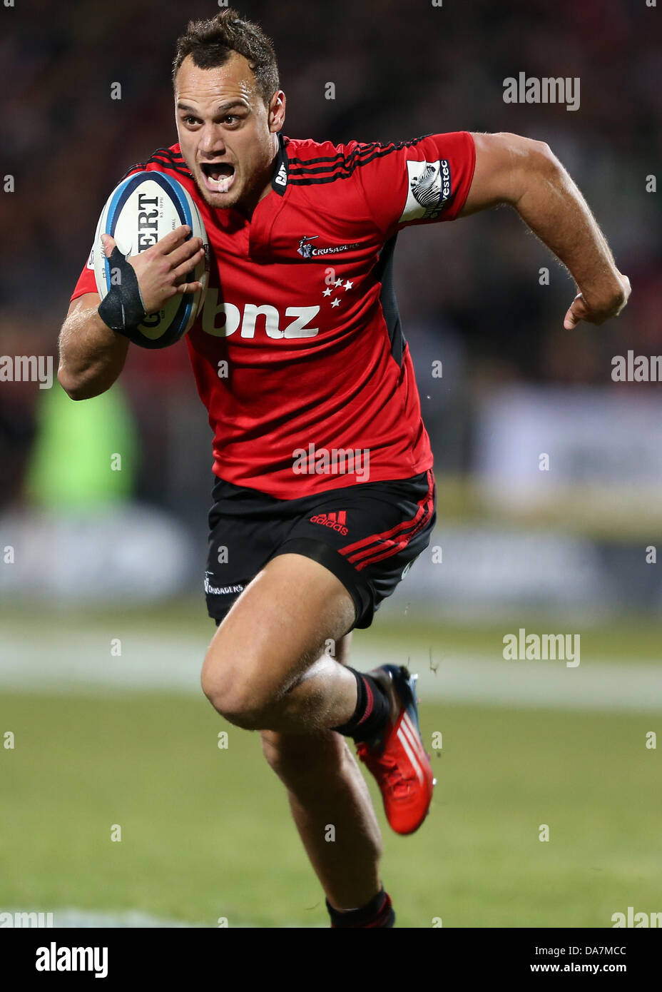 Christchurch, New Zealand. 5th July, 2013. Israel Dagg makes a break ...