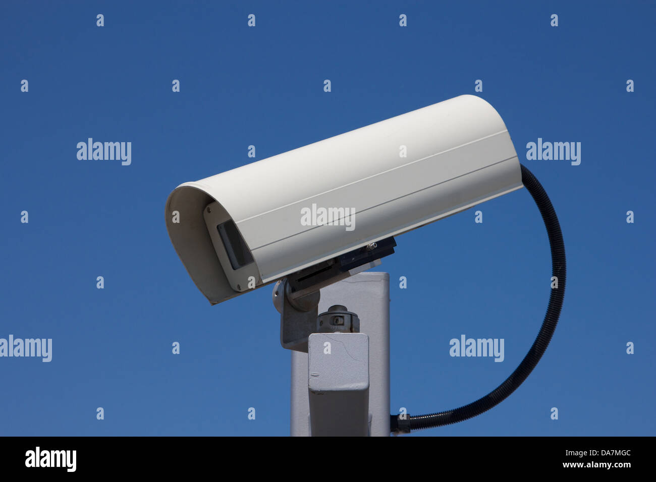 Close-up of modern outdoor surveillance camera facing left Stock Photo ...