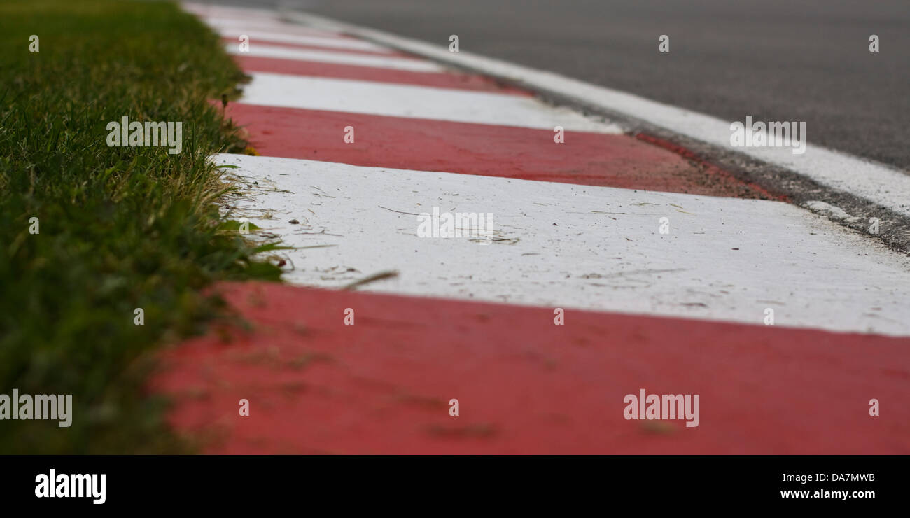 Curbs at the Canadian Formula 1 Grand Prix circuit, near the Hairpin ...