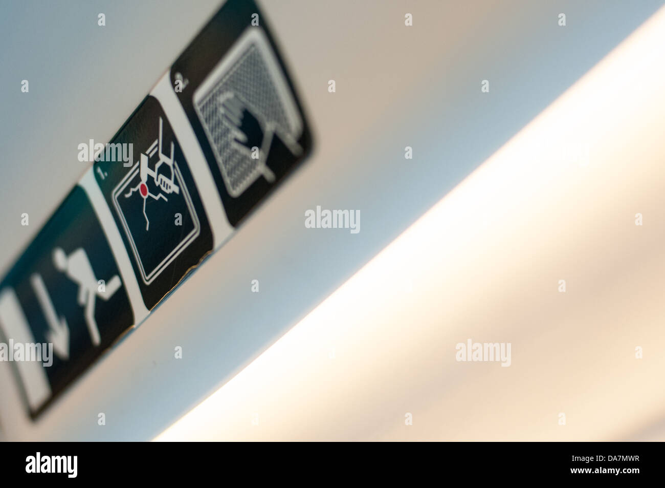 emergency safety stickers Stock Photo - Alamy