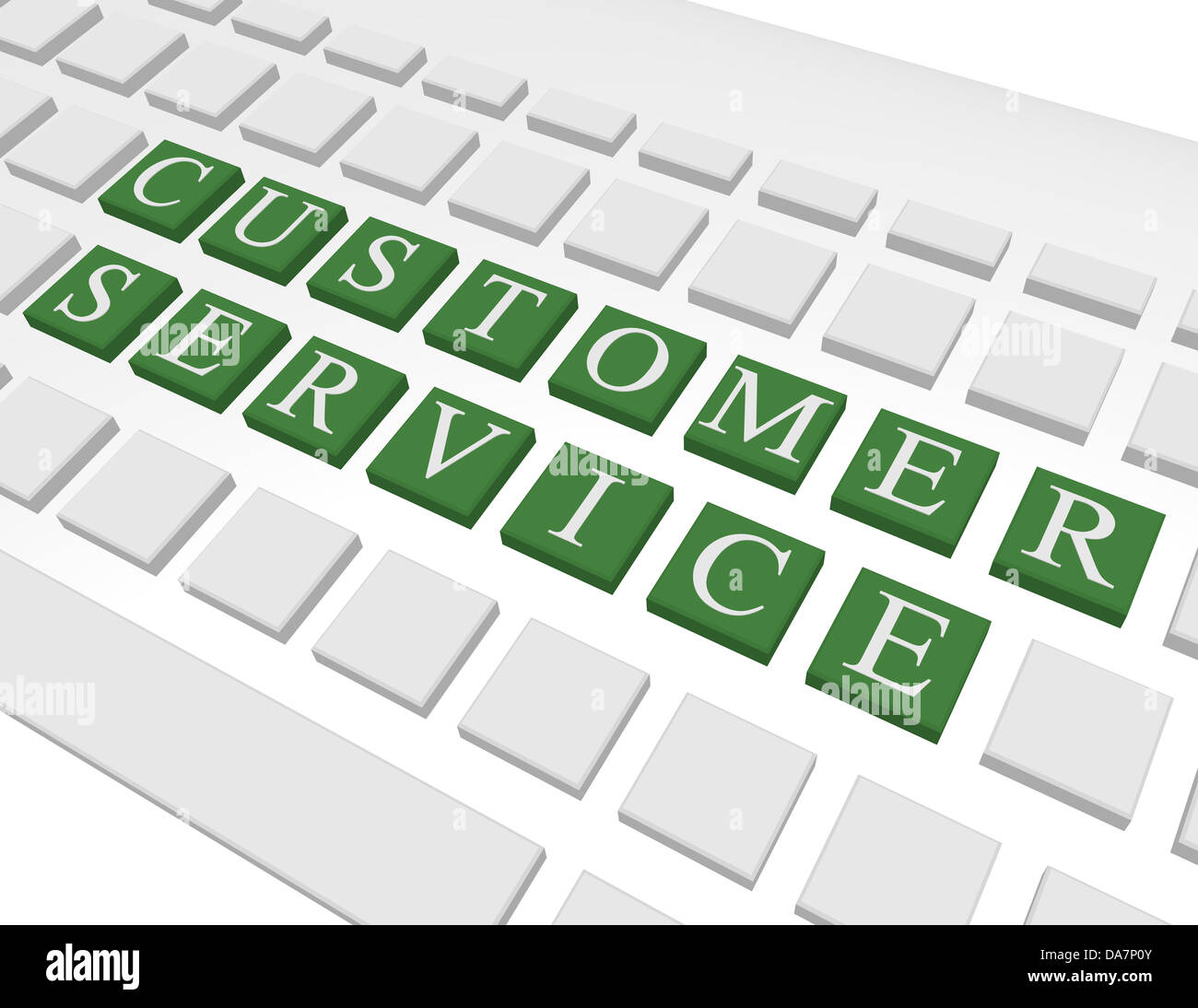 3d Render of a Keyboard Spelling Out Customer Service Stock Photo - Alamy