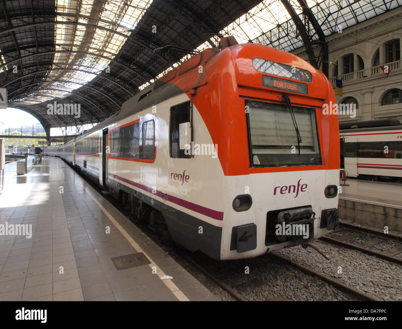 An EMU (Electric Multiple Unit) train operated by Renfe is seen in ...