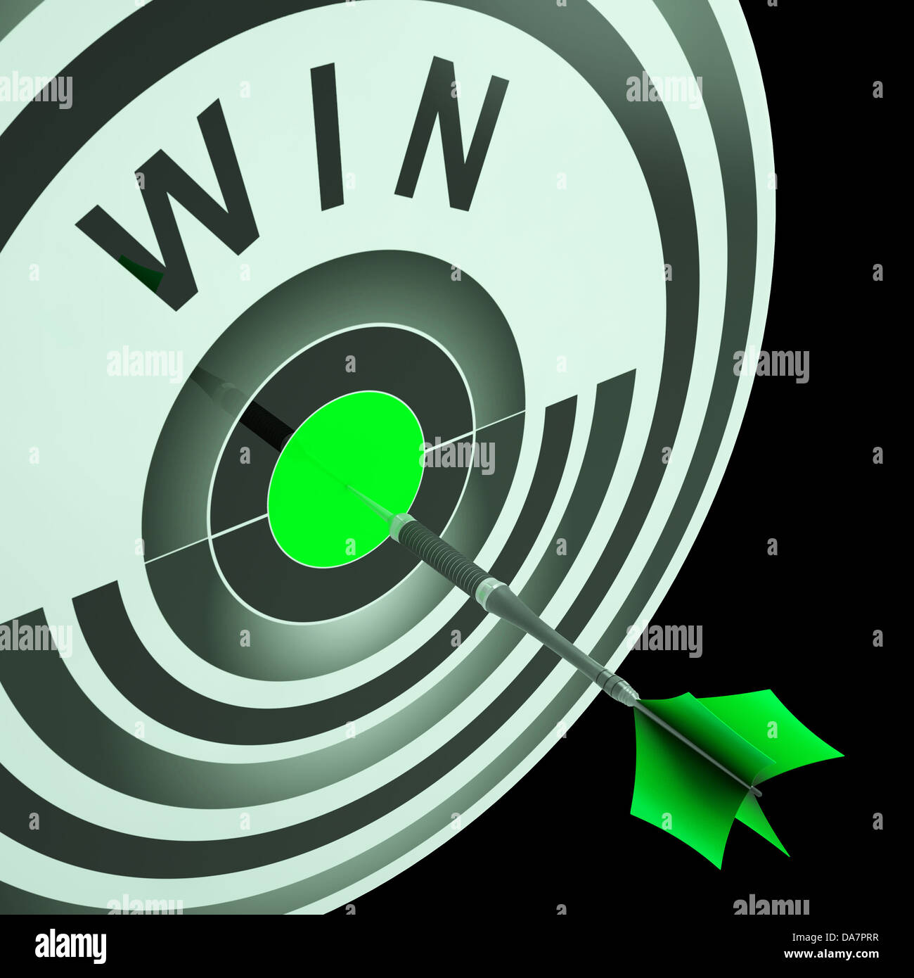 Win Target Meaning Triumphant Champion Success And Progress Stock Photo ...