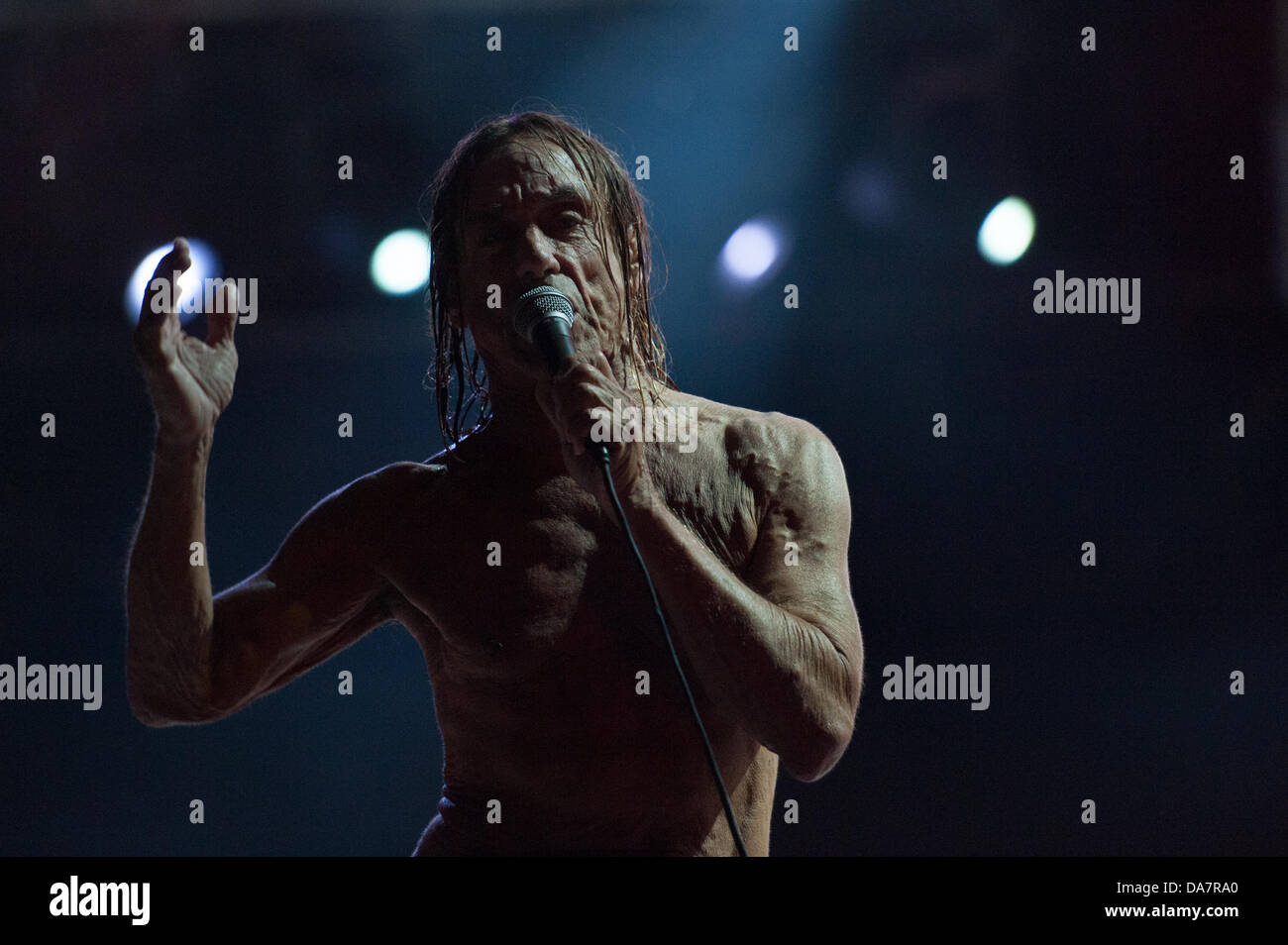 Iggy Pop & the Stooges in concert at Capannelle Stadium, Rome, Italy ...