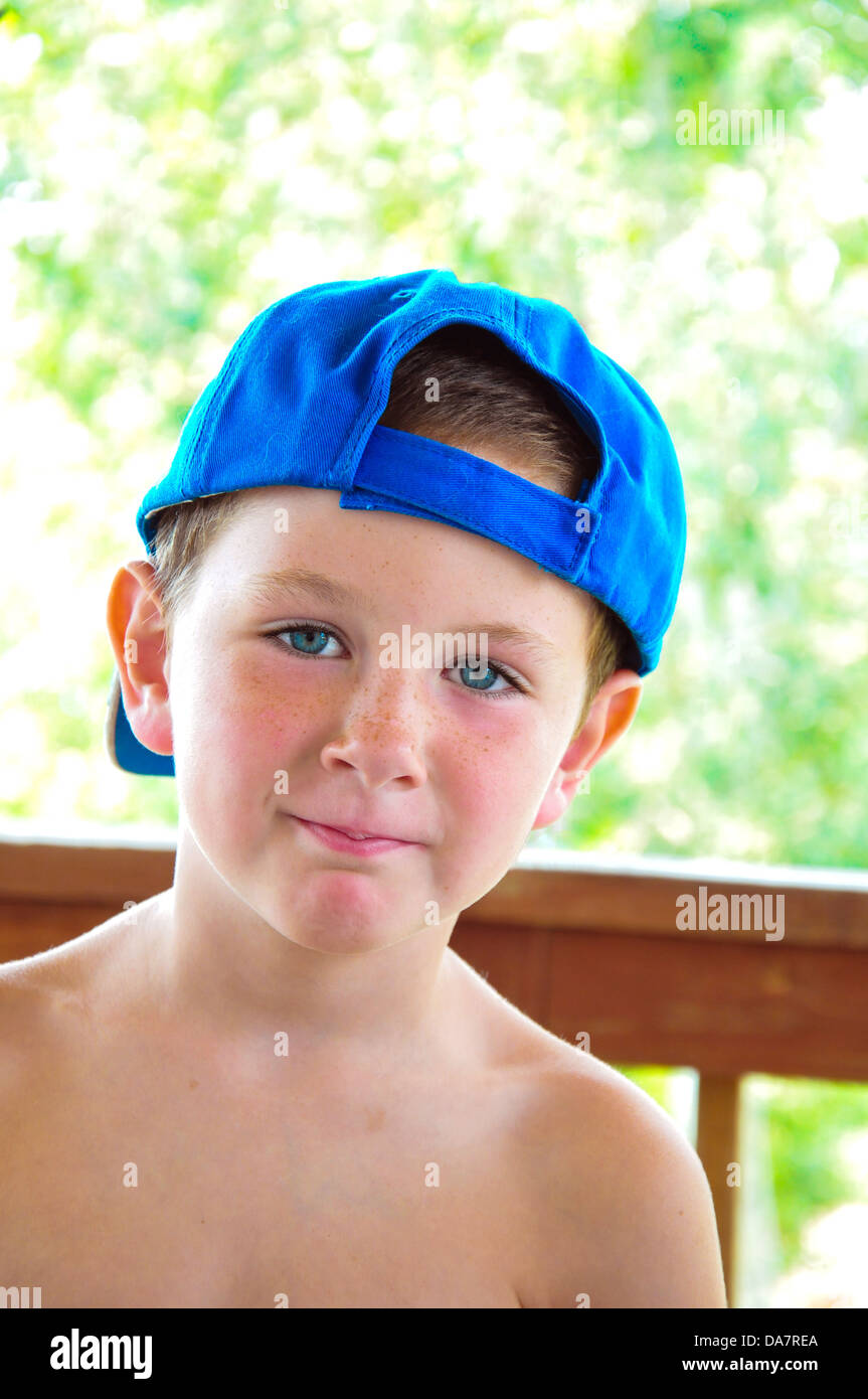 Small Caucasian boy enjoying life as a kid Stock Photo - Alamy