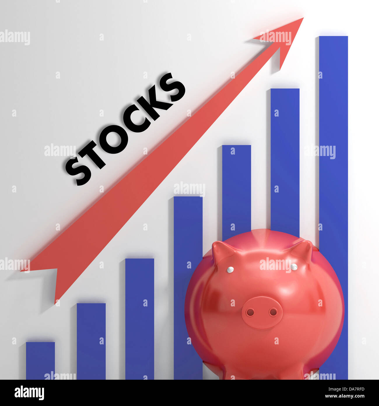Raising Stocks Chart Shows Monetary Growth And Increase Stock Photo - Alamy