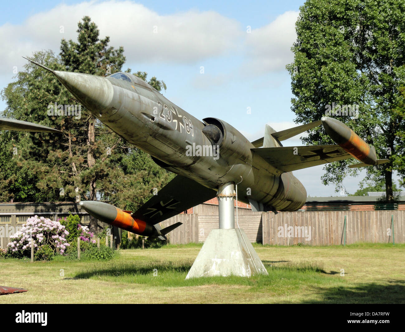 This image features the F-104 Starfighter aircraft, marked 23-81 ...