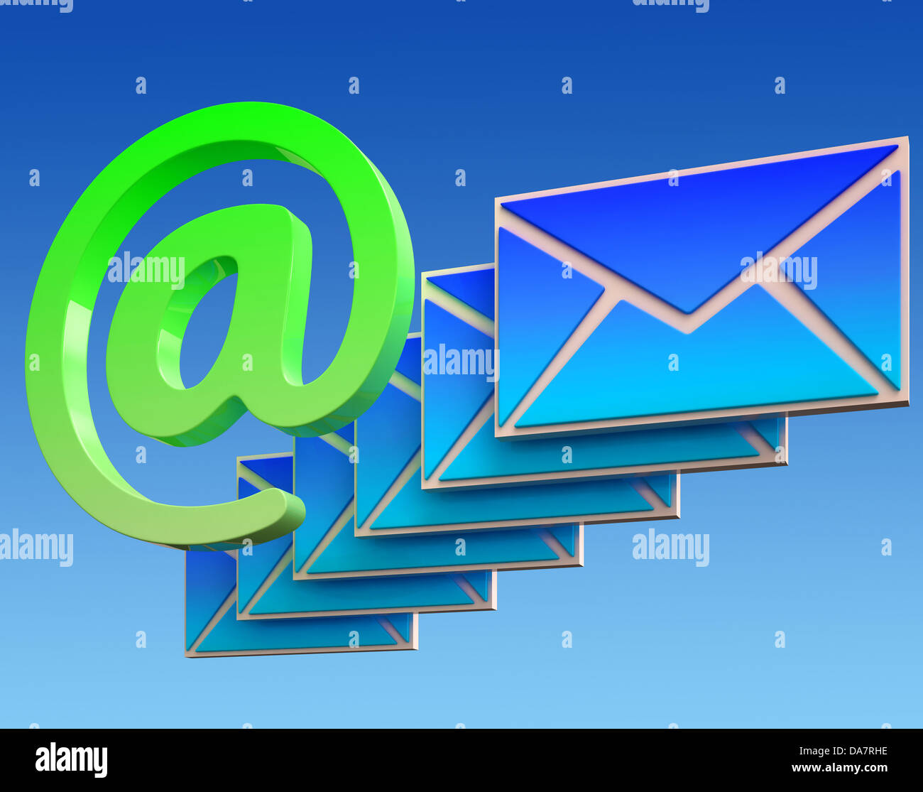 At Sign Envelope Showing Email on Web Stock Photo - Alamy