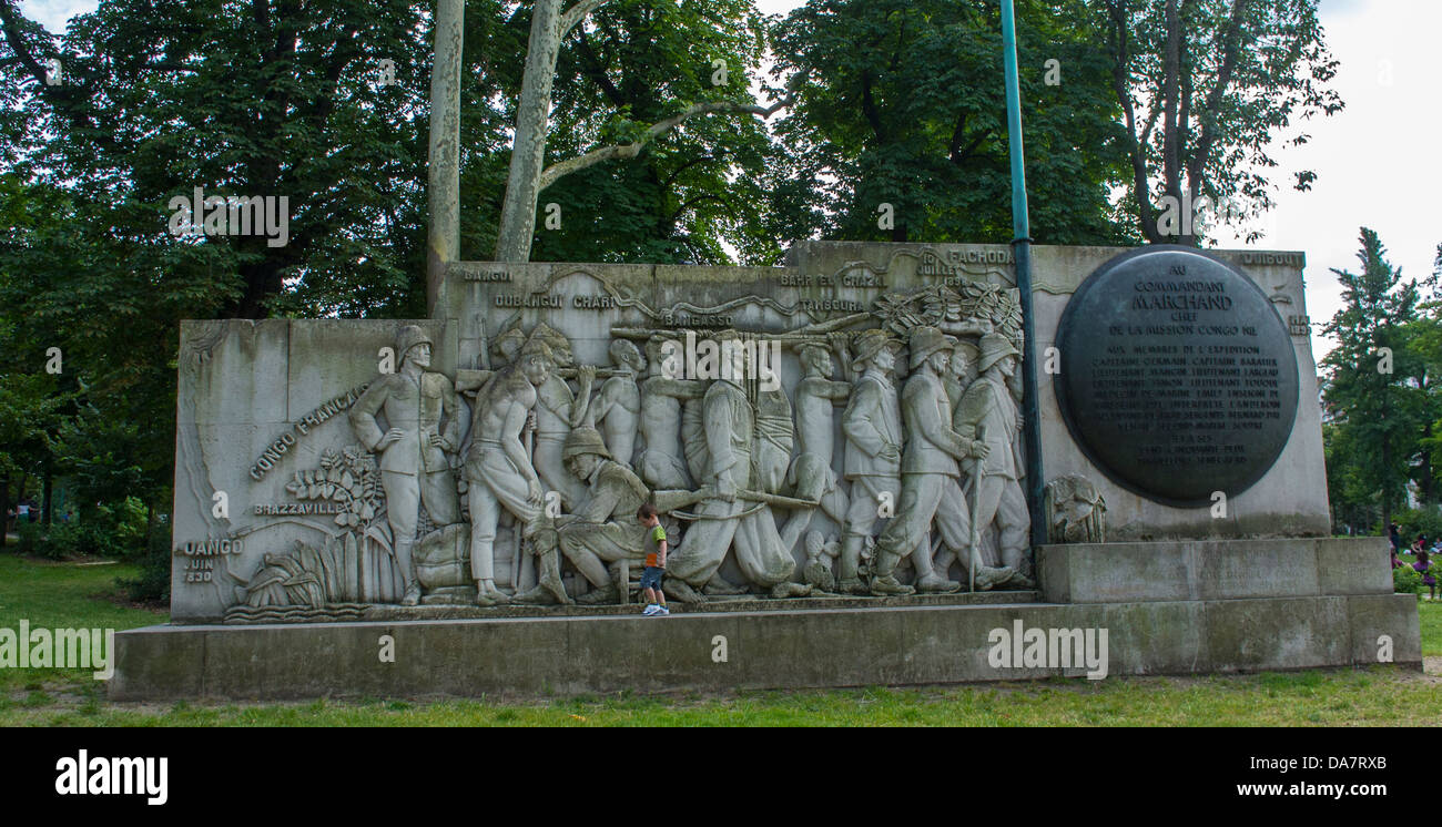 Paris, France, Indochinese War Monument in Public Park, Bois de ...