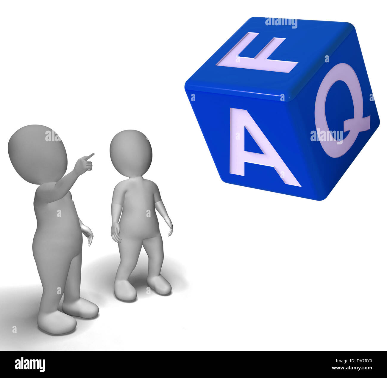 Faq Dice Shows Symbol For Information Or Assisting Stock Photo - Alamy