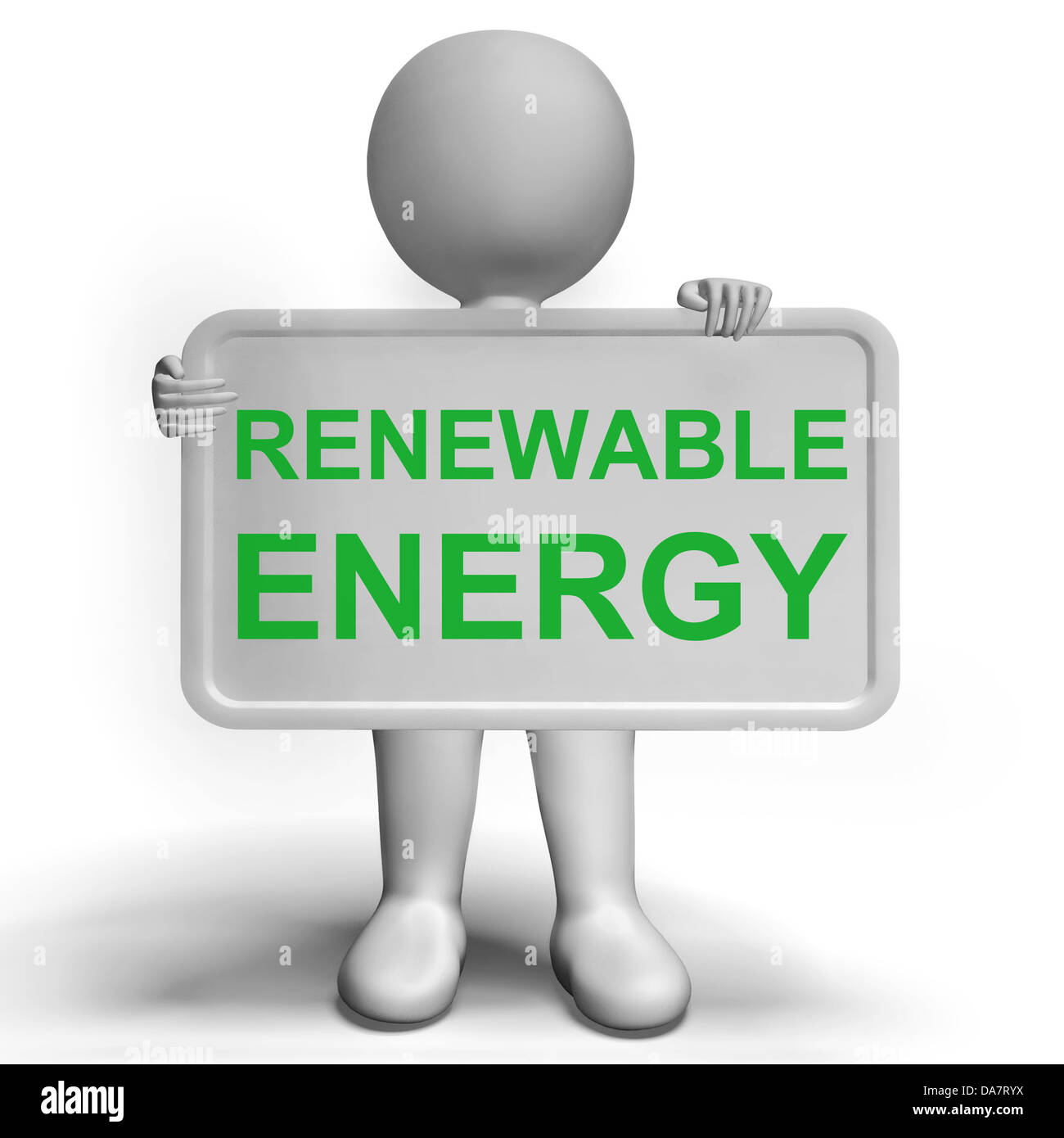 Renewable Energy Sign Shows Recycling Or Reuse Stock Photo - Alamy