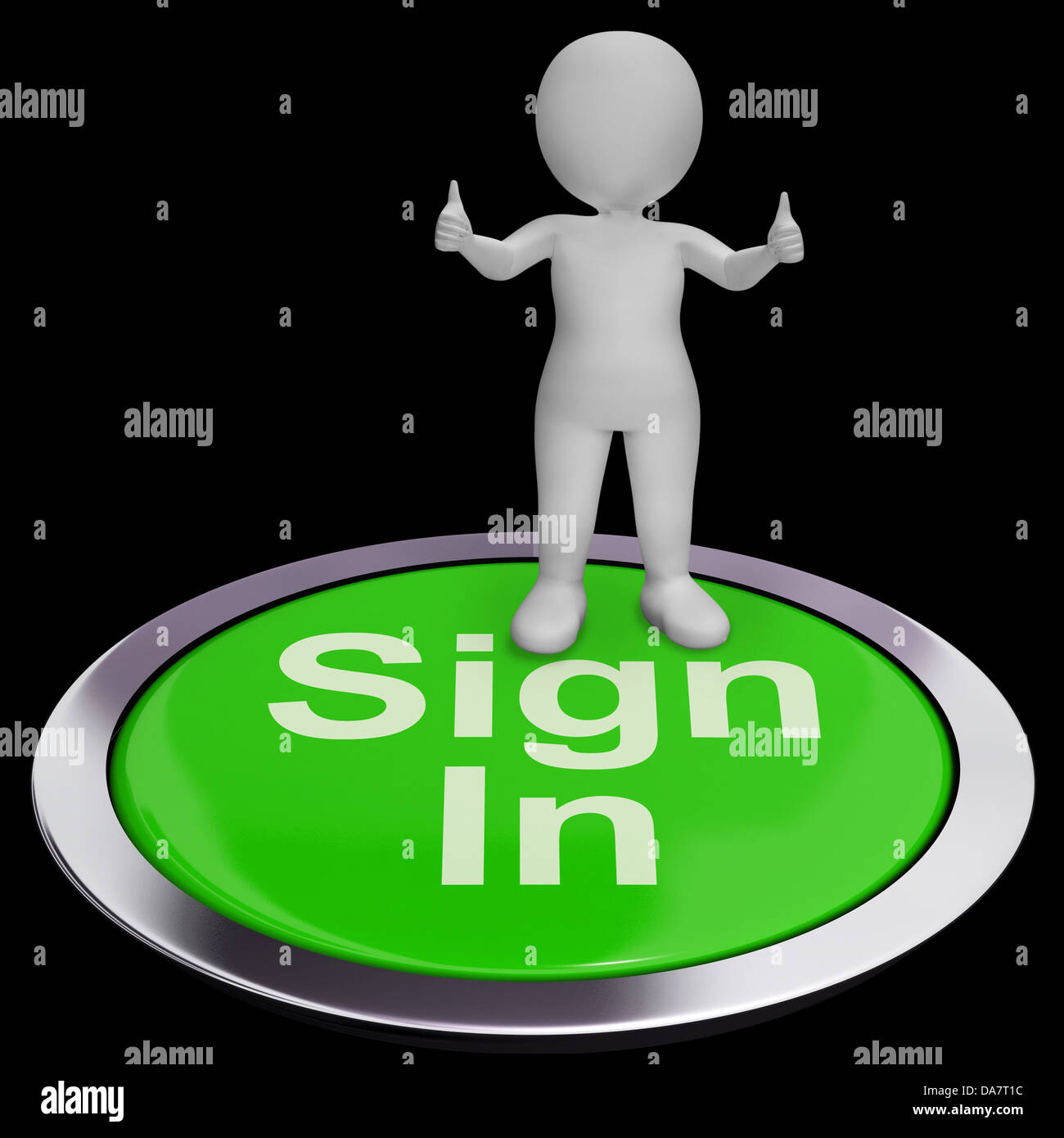 Sign In Button Showing Website Logins And Signin Stock Photo - Alamy