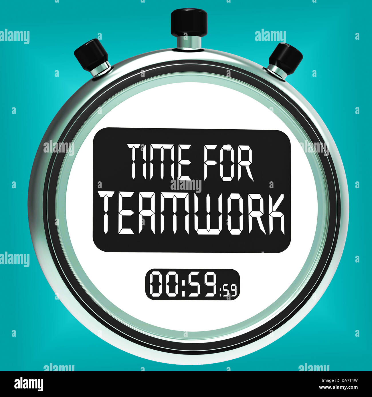 Time For Teamwork Message Meaning Combined Effort And Cooperation Stock ...