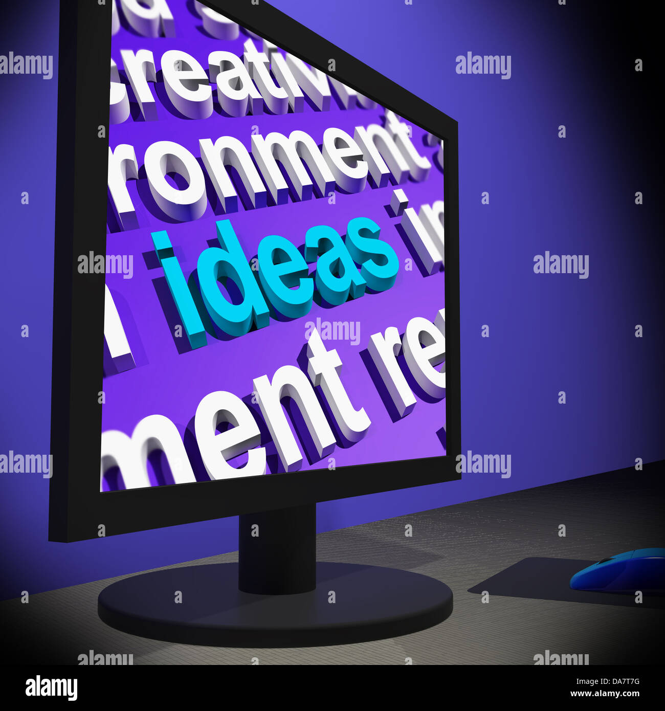 Ideas On Monitor Showing New Inventions Or Innovative Thoughts Stock ...
