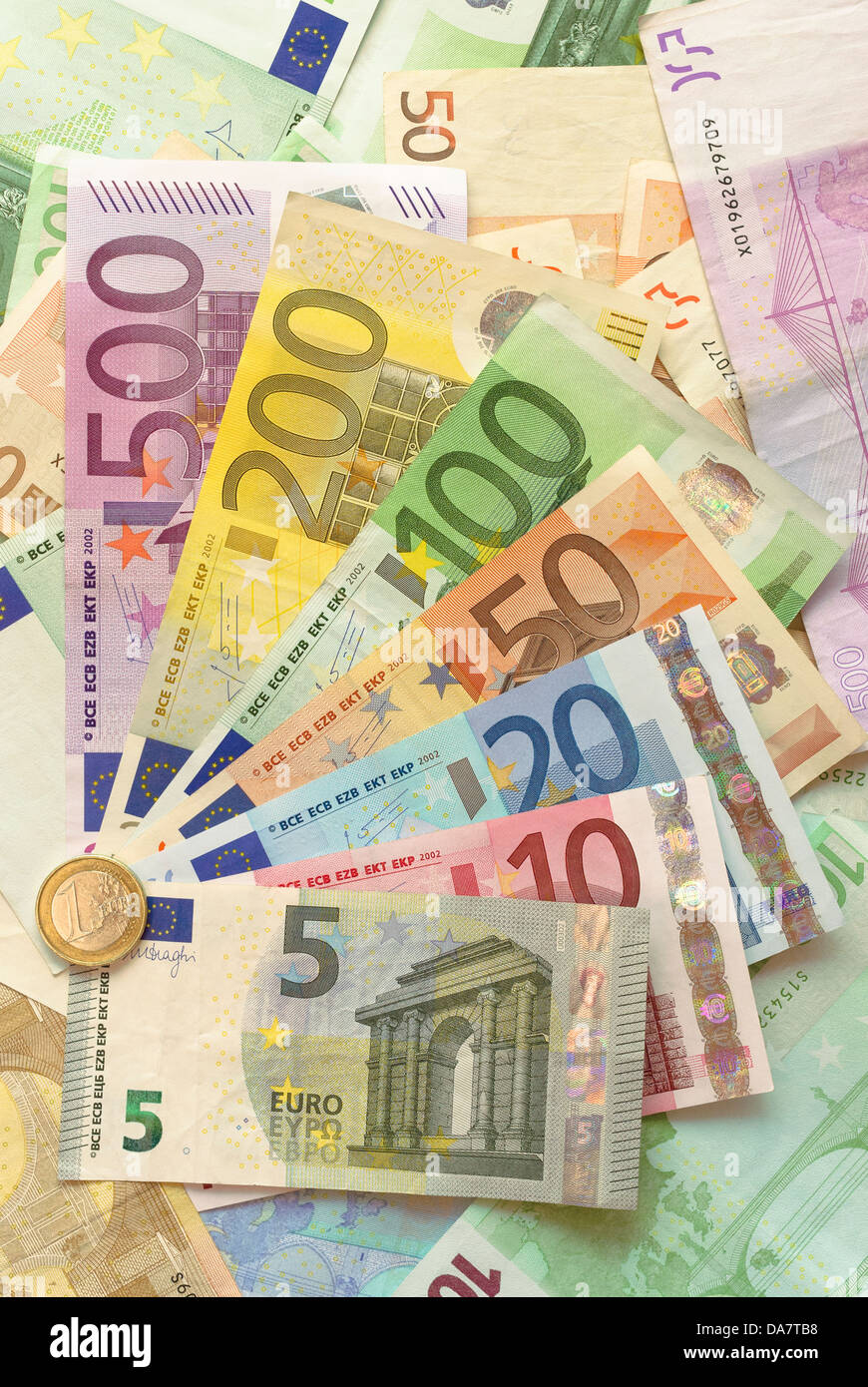 Euro coin 1 5 10 20 50 hi-res stock photography and images - Alamy